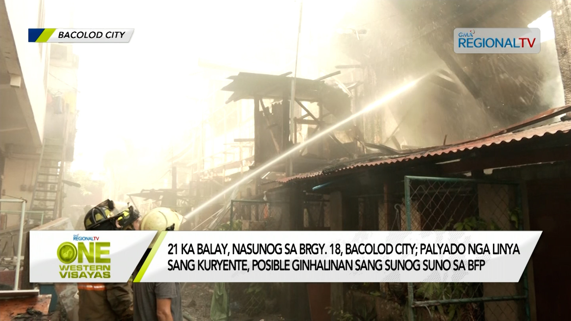 21 ka balay, nasunog sa Brgy. 18, Bacolod City