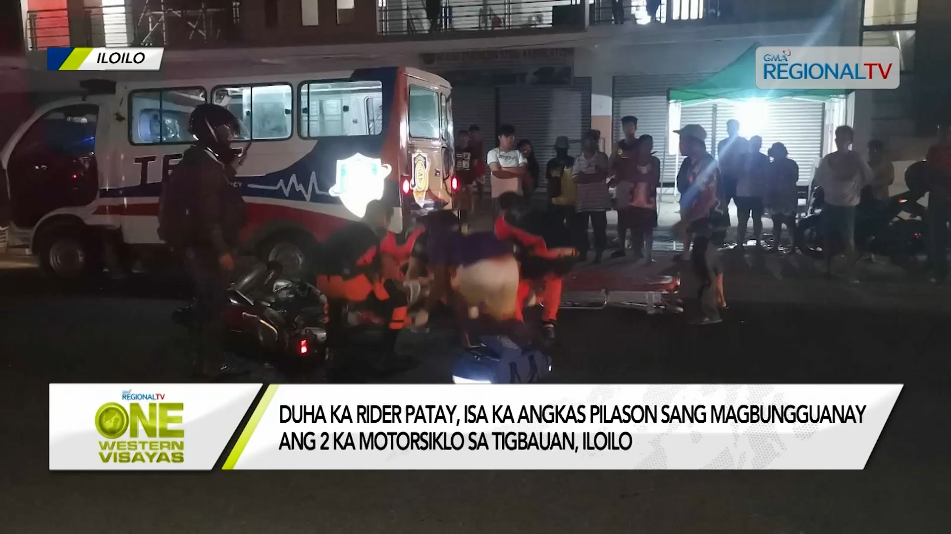 Duha ka rider pataym sang magbungguanay ang 2 ka motorsiklo sa tigbauan, Iloilo
