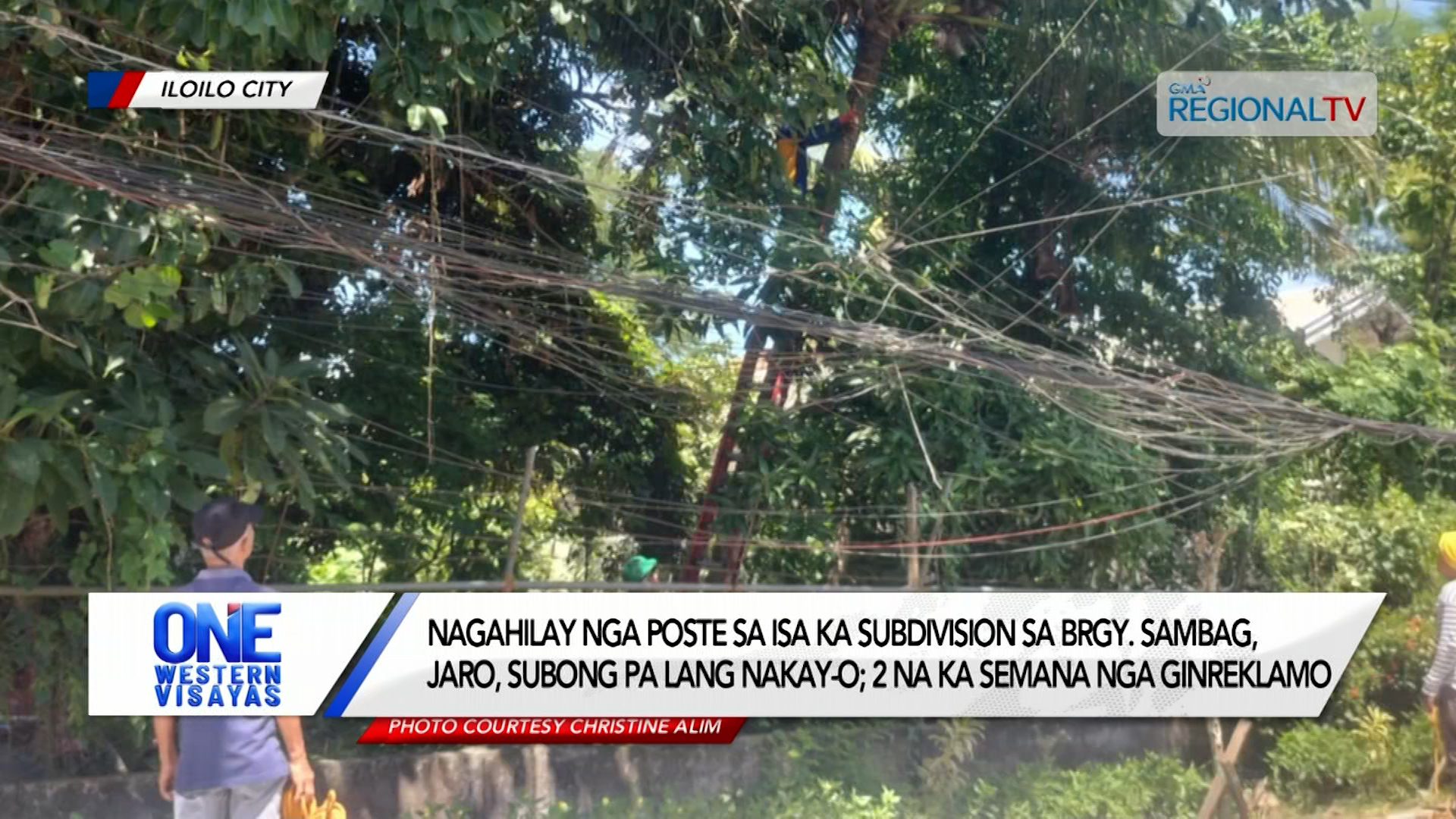 Nagahilay nga poste sa isa ka subdivision sa Brgy. Sambag, Jaro, nakay-o na