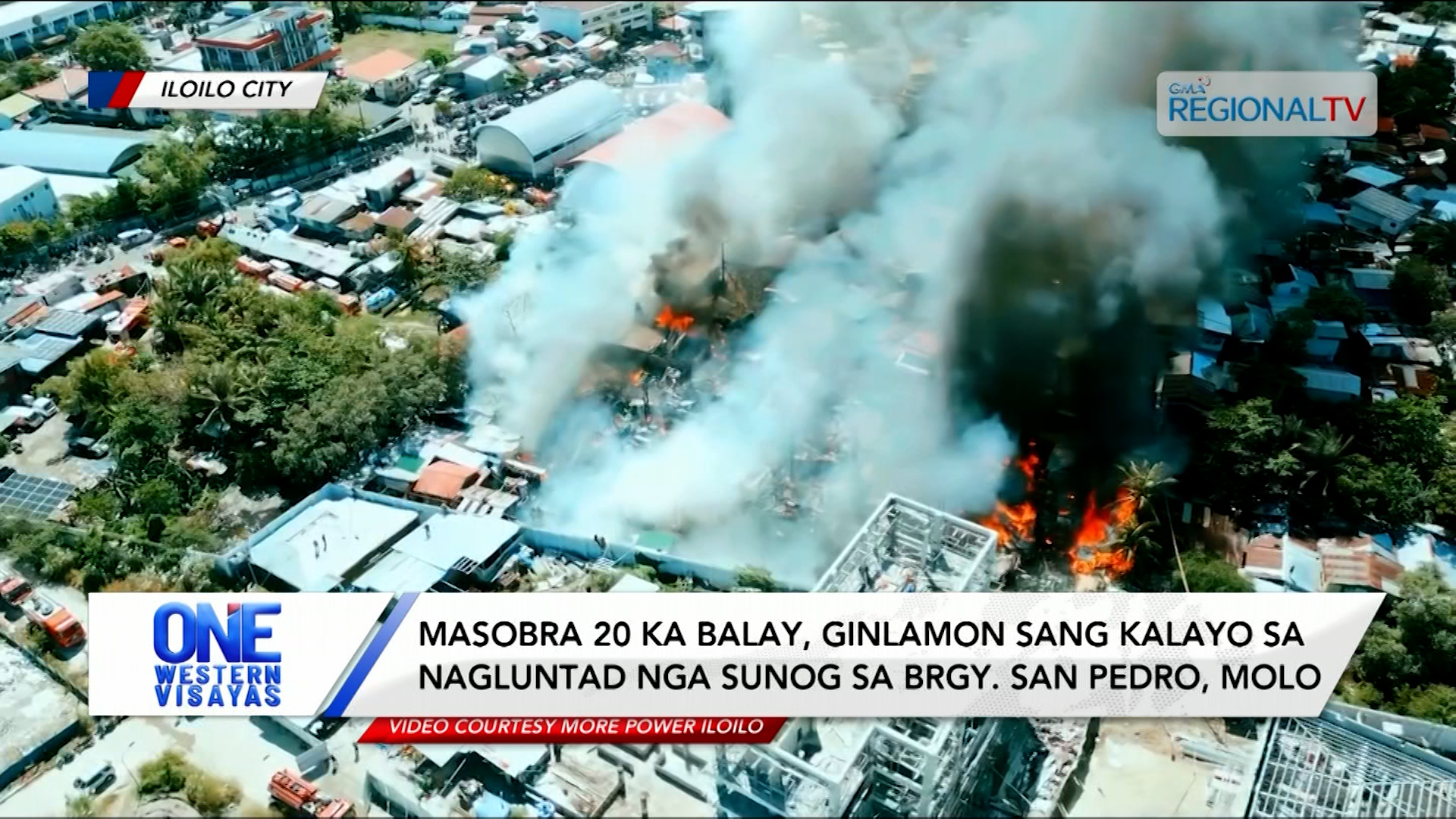 Masobra 20 ka balay, ginlamon sang kalayo sa sunog sa Brgy. San Pedro, Molo