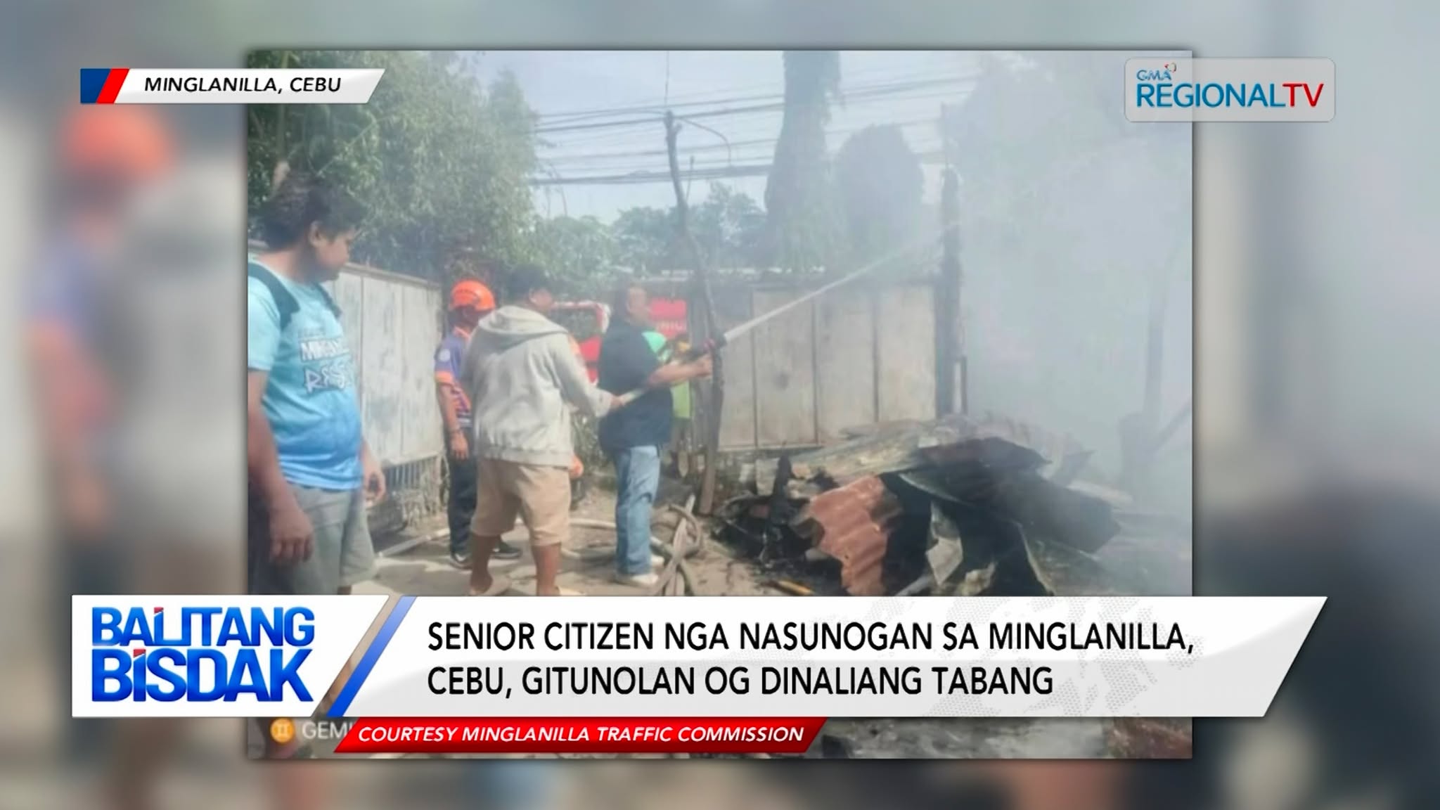 Senior citizen nga nasunogan sa Minglanilla, gihatagan og hinabang