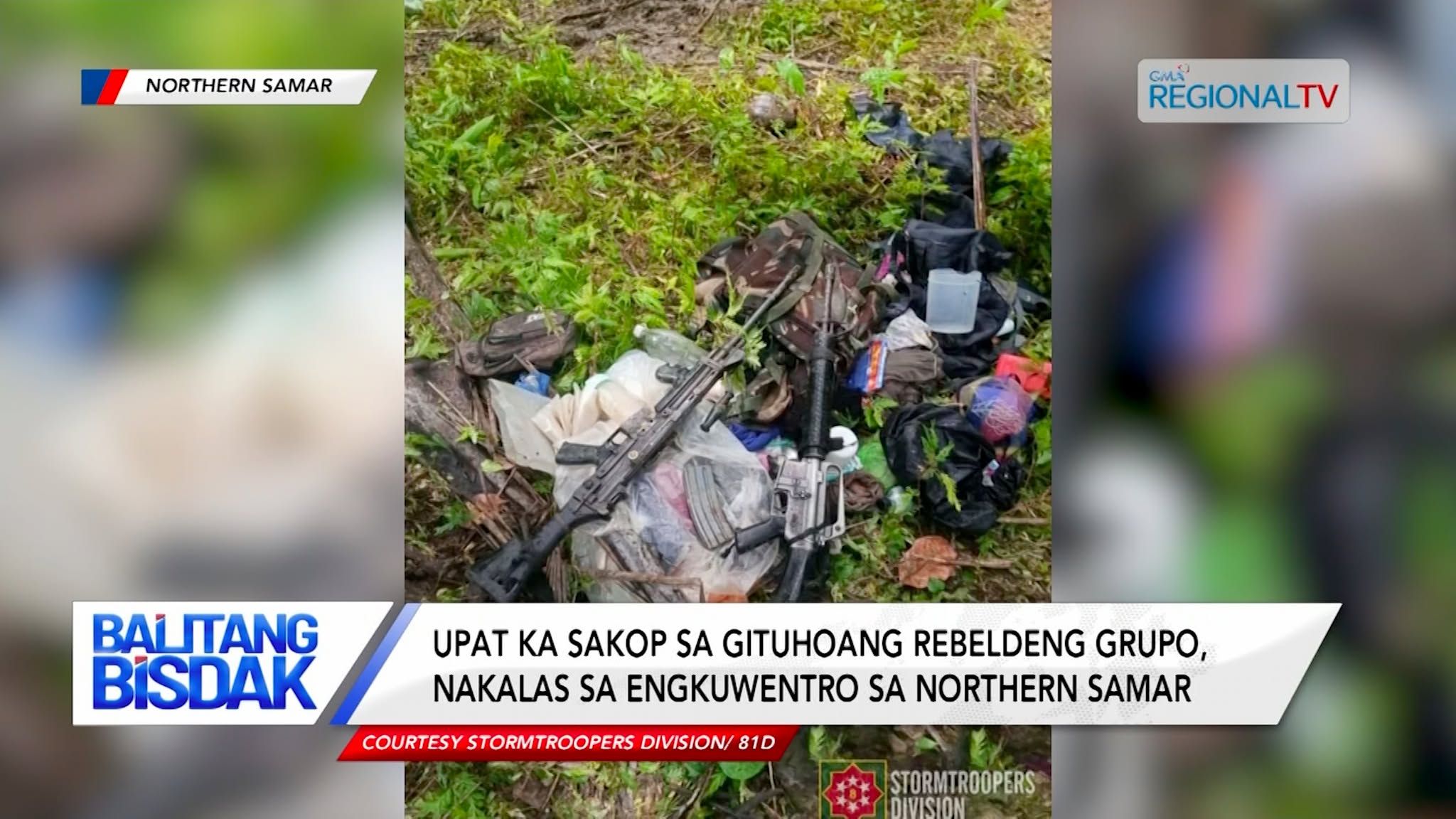 4 ka sakop sa rebeldeng grupo, nakalas sa engkuwentro sa Northern Samar