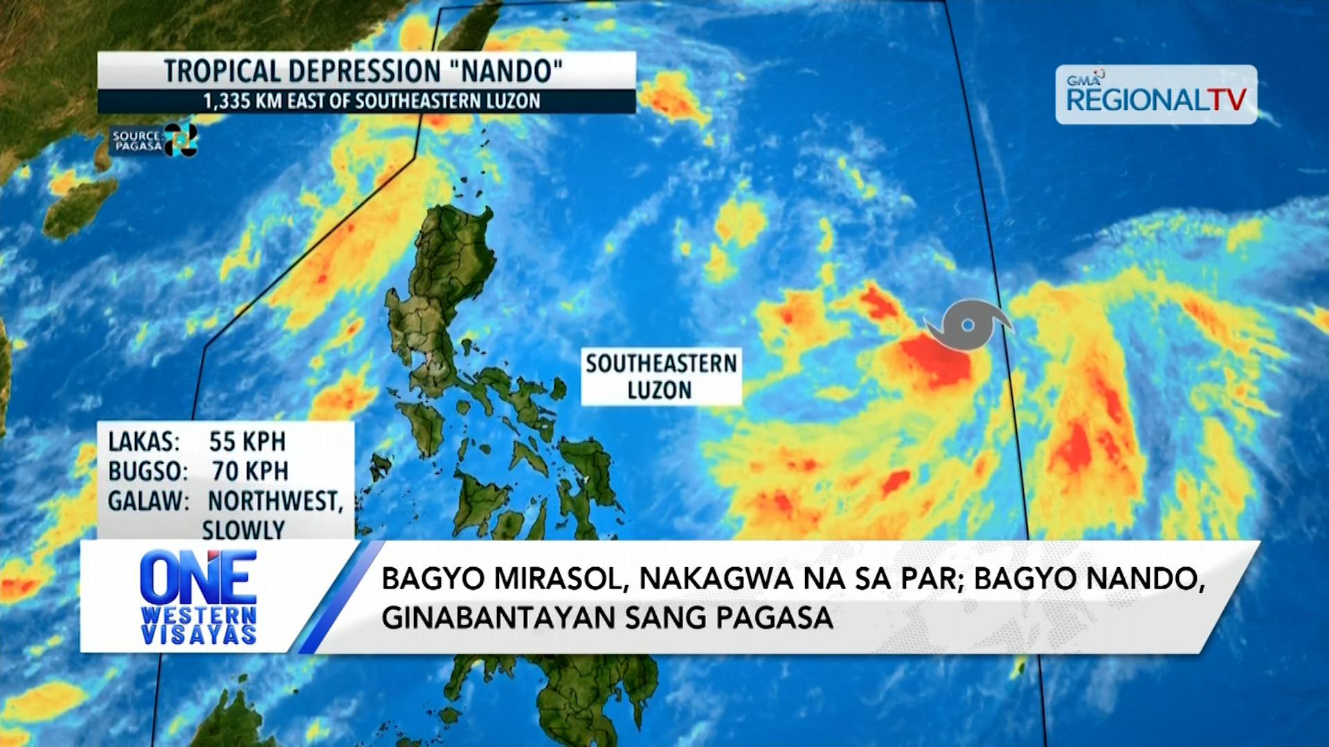 Bagyo Mirasol, nakagwa na sa PAR; Bagyo Nando, ginabantayan sang PAGASA ...