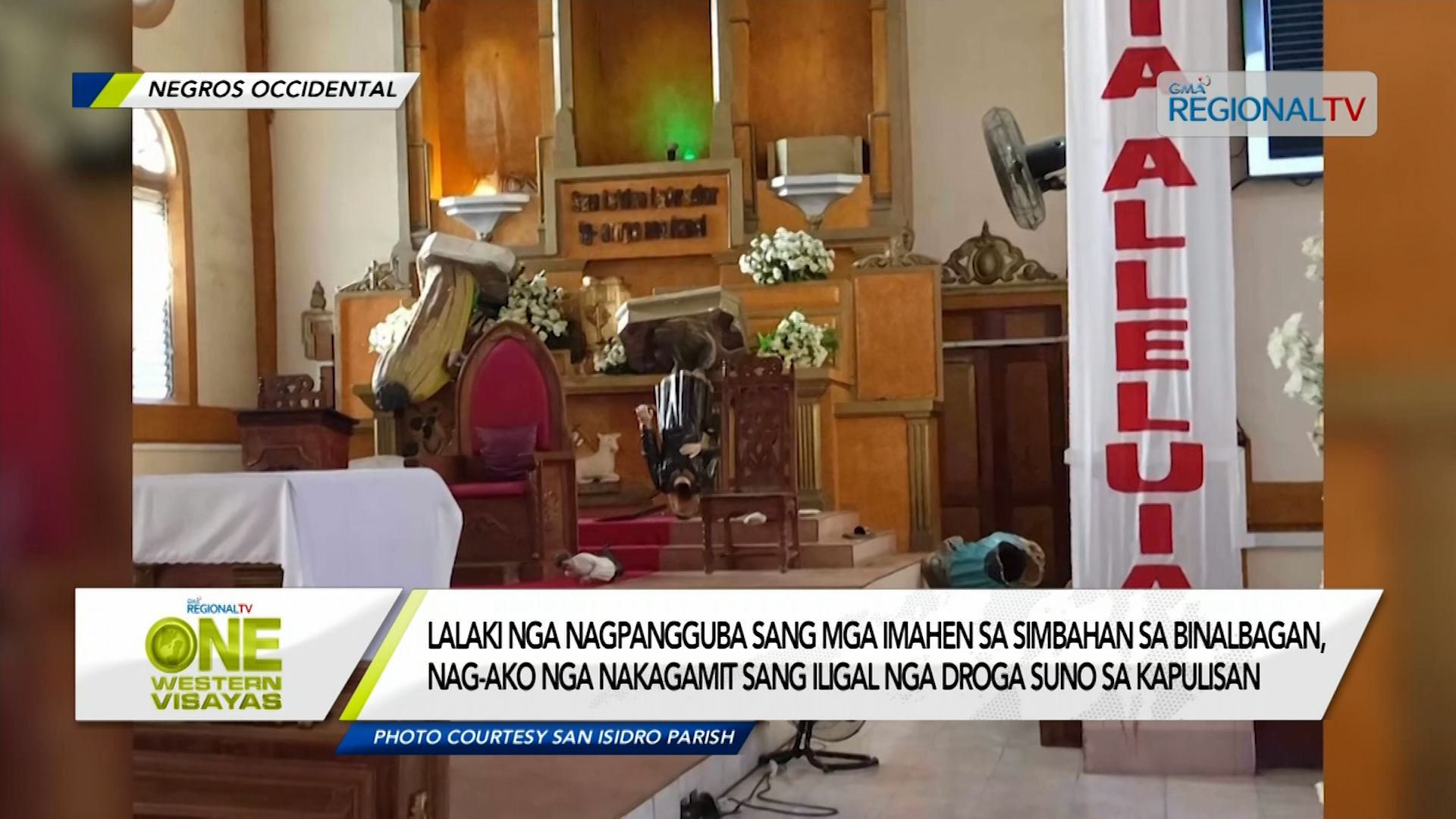 Lalaki nga nangguba sa simbahan sa Binalbagan, nag-ako nga nakagamit ...