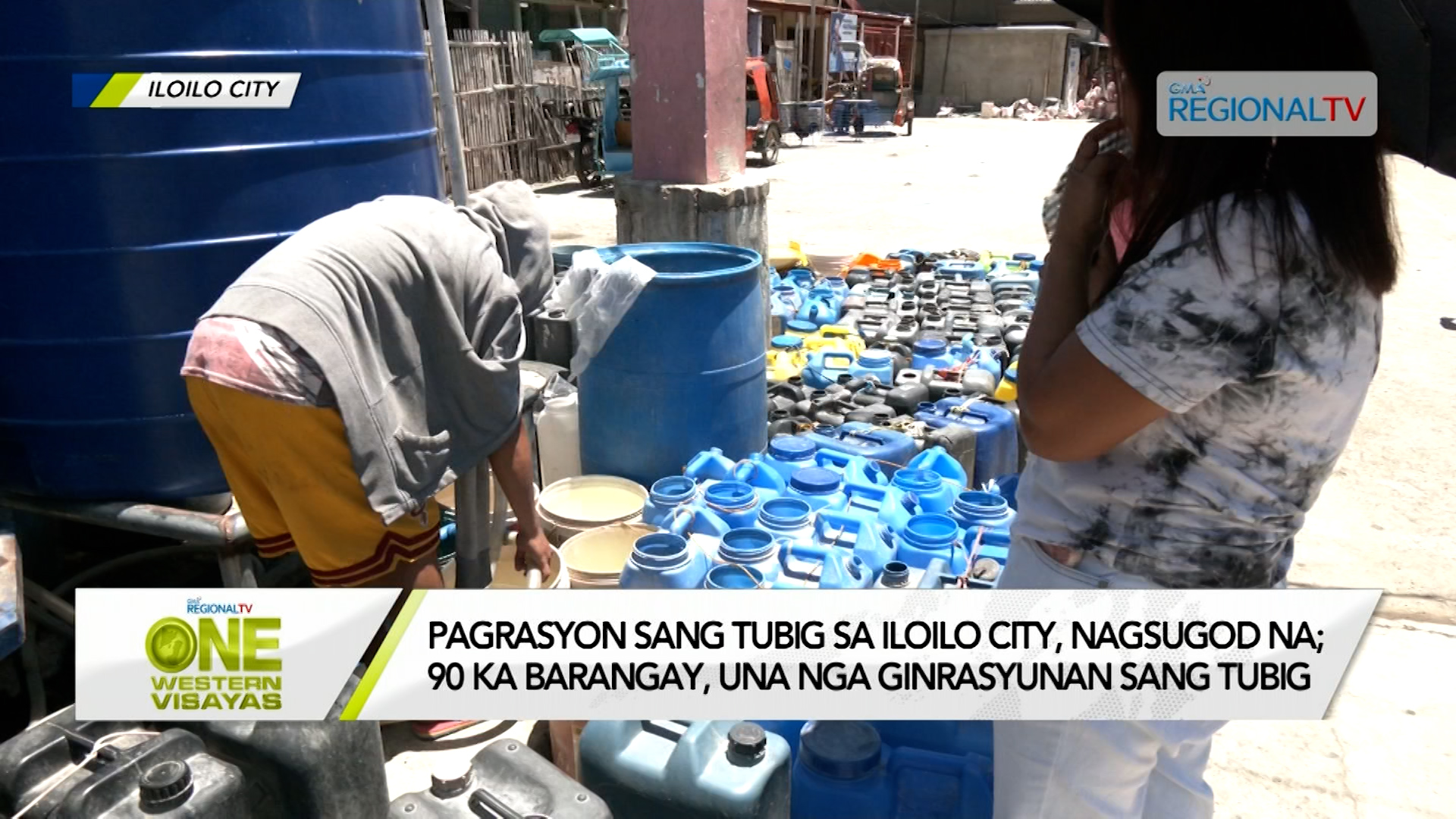 Pagrasyon sang tubig sa Iloilo City, nagsugod na; 90 ka barangay una narasyunan