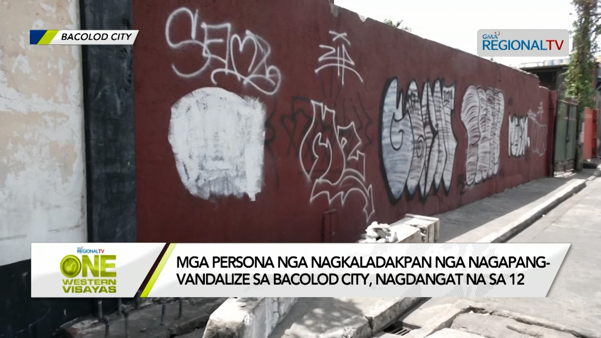 Mga persona nga nadakpan nga nagapang-vandalize sa Bacolod City, 12 na