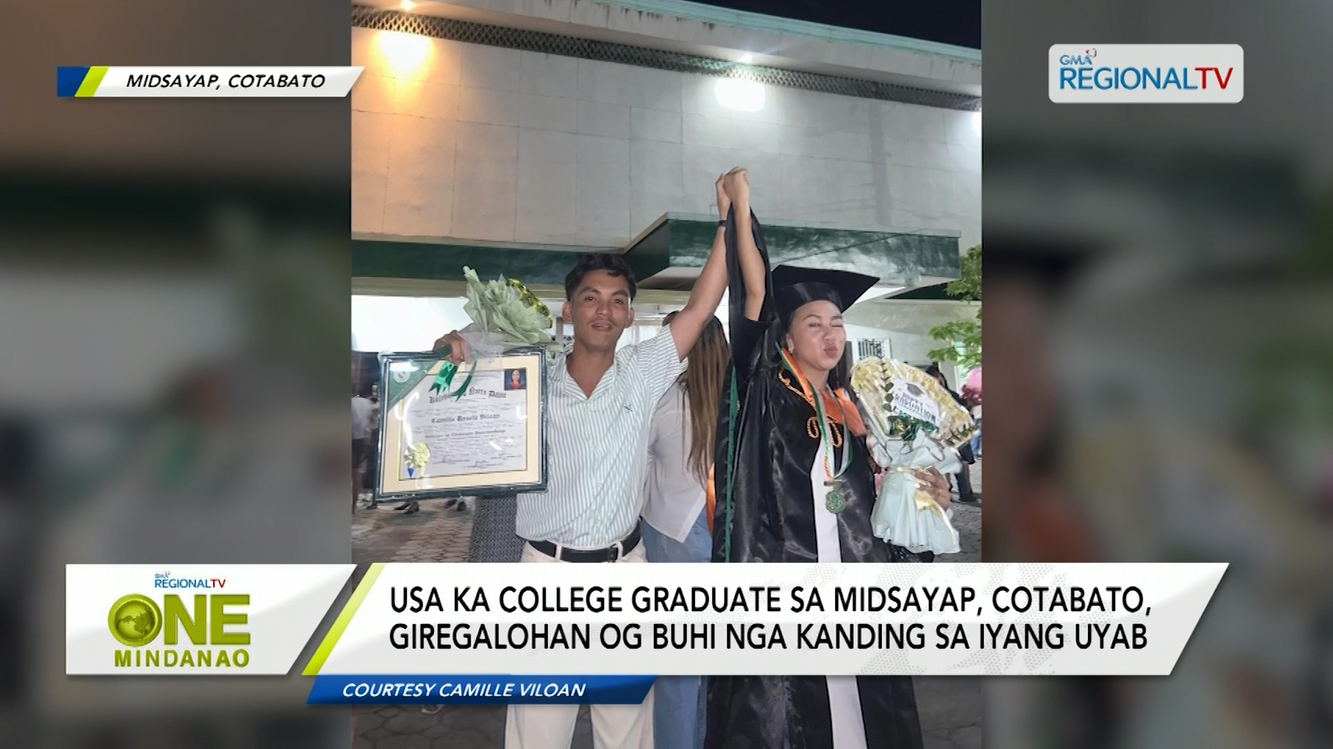 Usa ka college graduate sa Midsayap, Cotabato, giregalohan og buhi nga kanding
