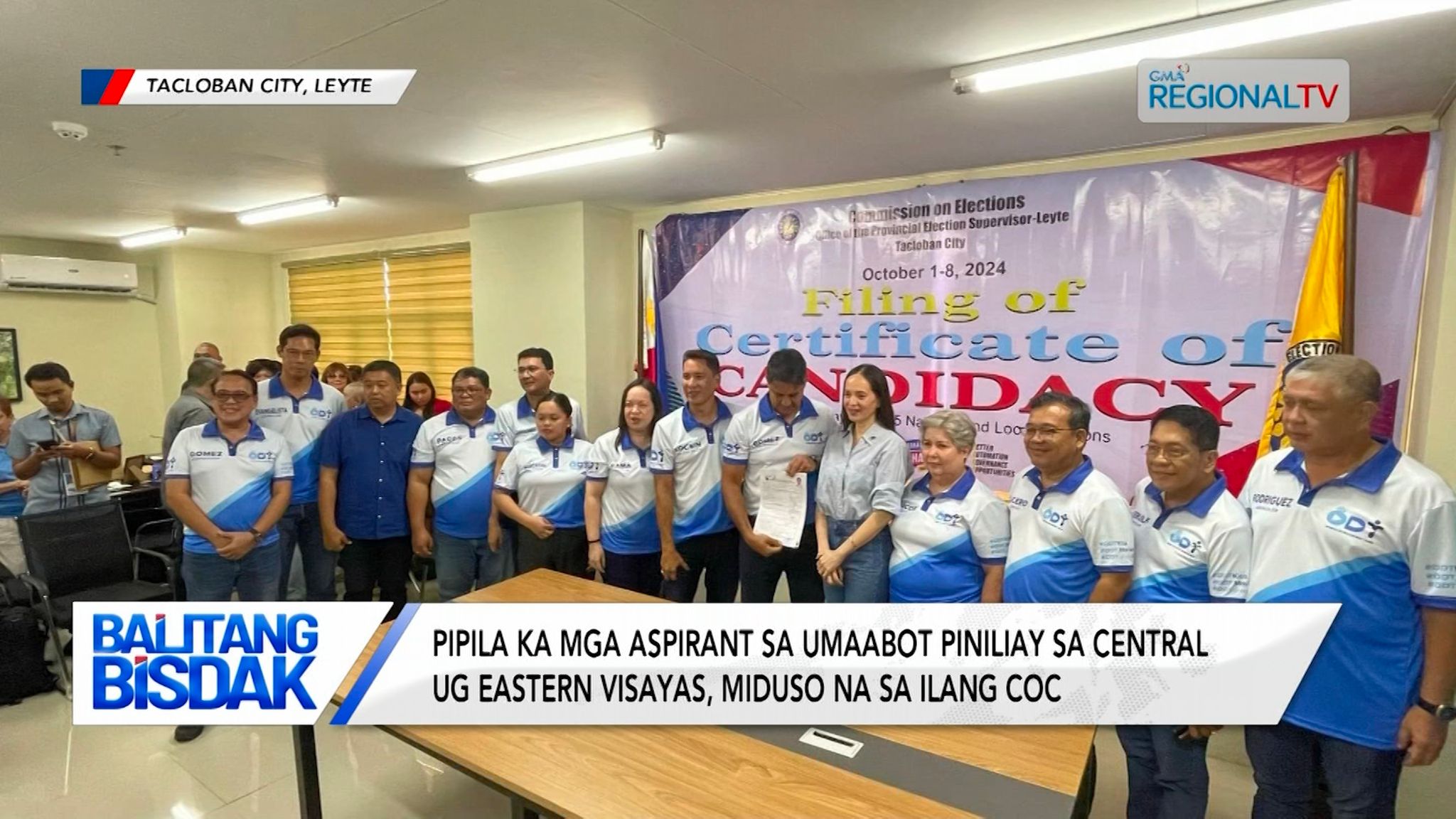 COC filing sa pipila ka lugar sa Central ug Eastern Visayas, miarangkada na