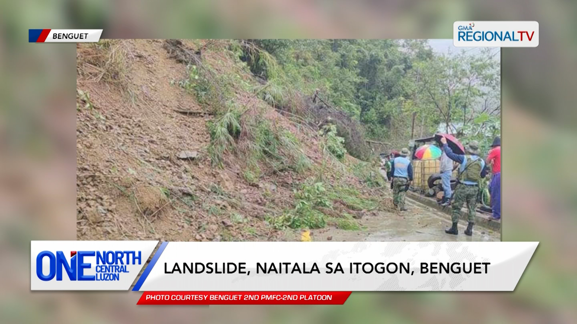 Landslide, naitala sa Itogon, Benguet