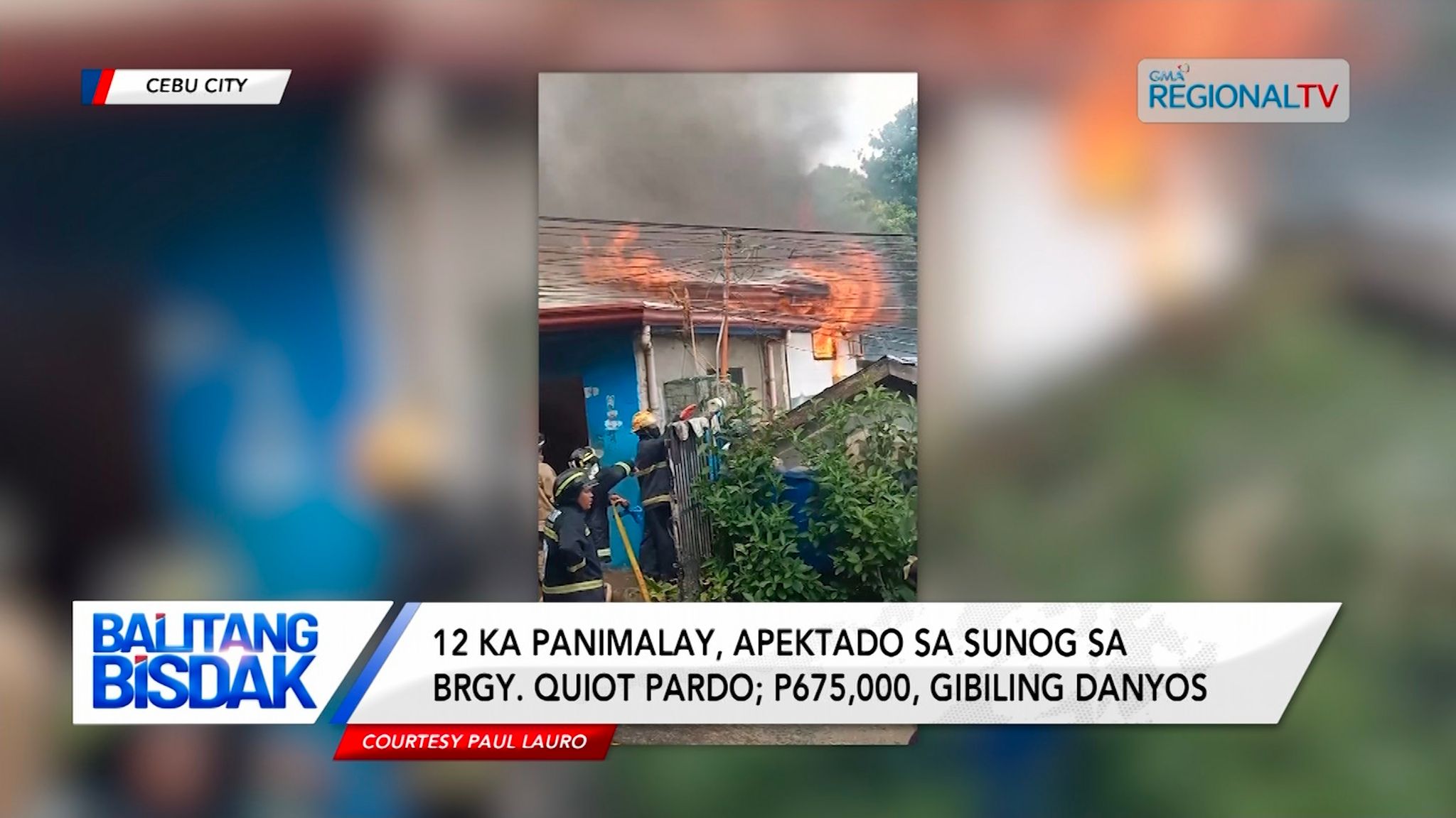 12 ka panimalay, nasunog sa Brgy. Quiot Pardo; P675,000 gibiling danyos