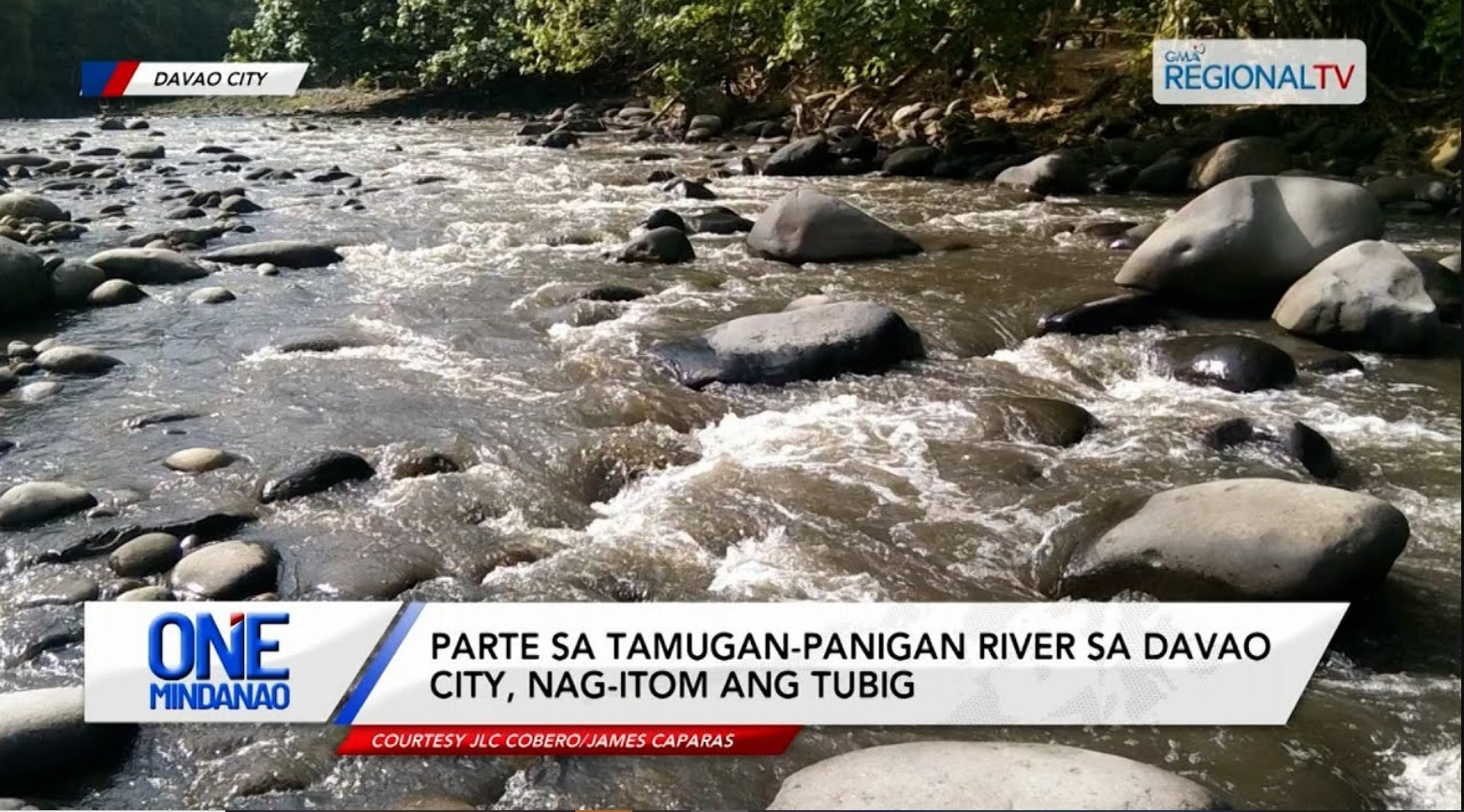 Parte sa Tamugan-Panigan River sa Davao City, nag-itom ang tubig | One ...