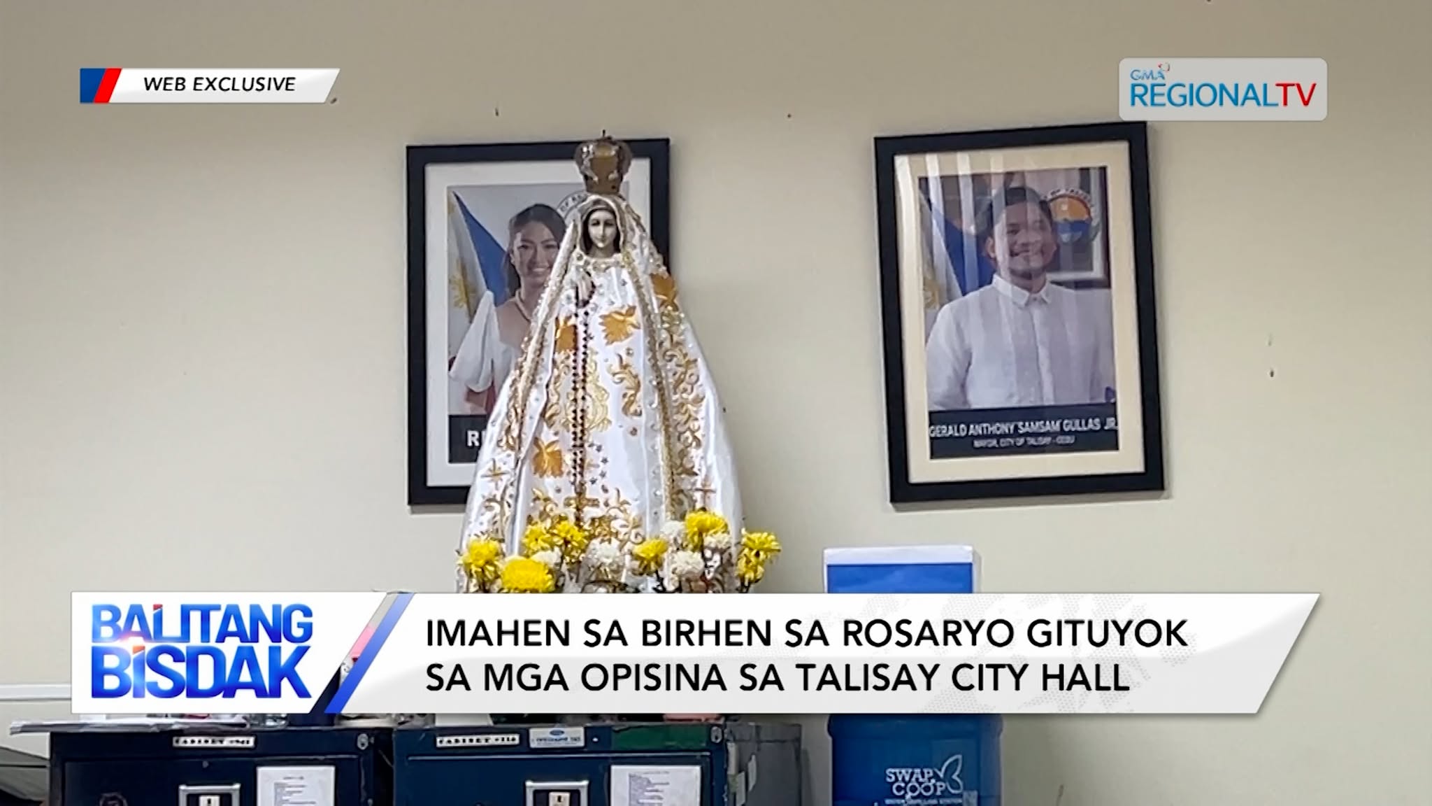 Imahen sa Birhen sa Rosaryo, Gisuroy sa mga Opisina sa Talisay City ...