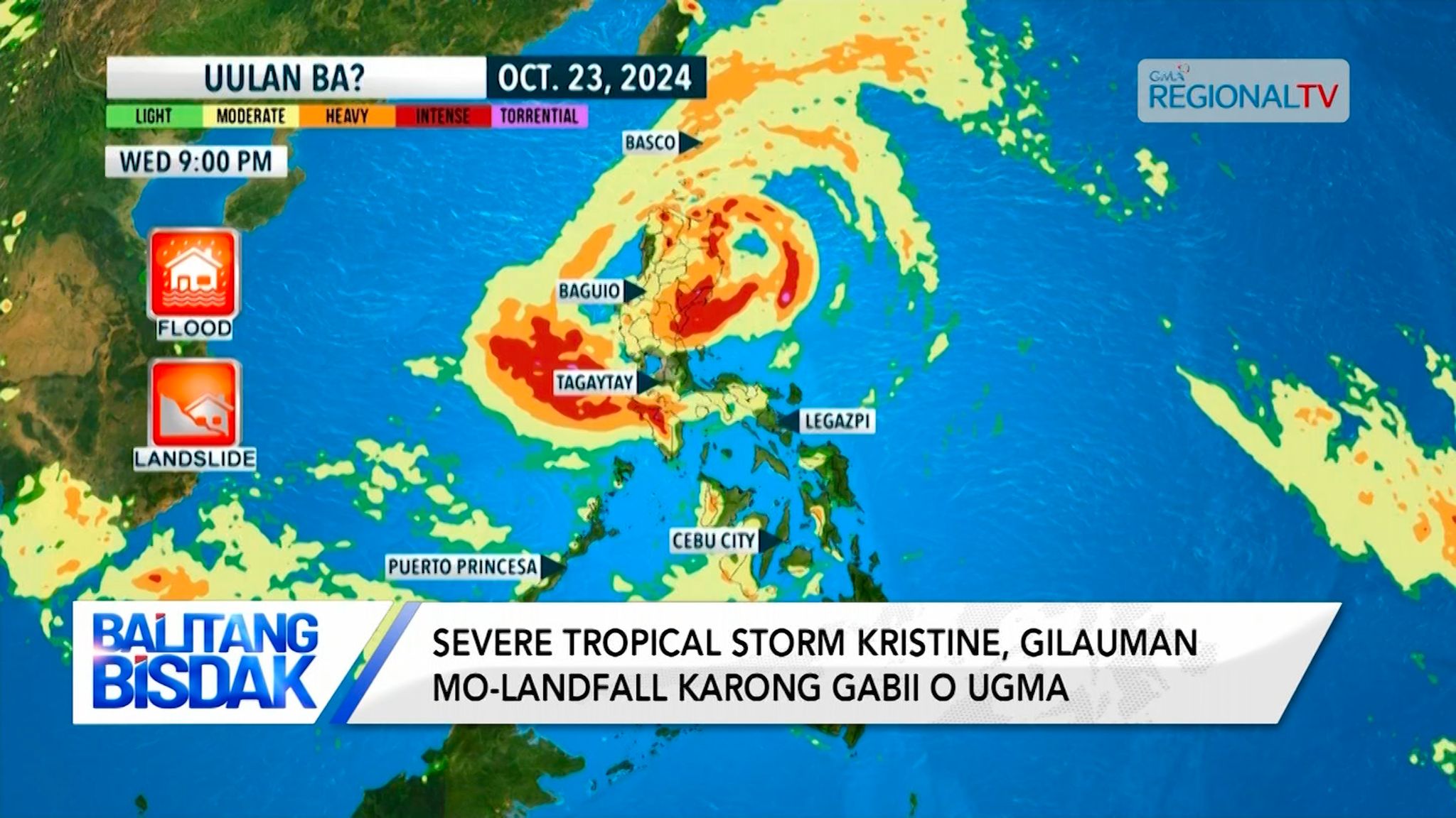 Bagyong Kristine, gipaabot nga mo-landfall sa Isabela