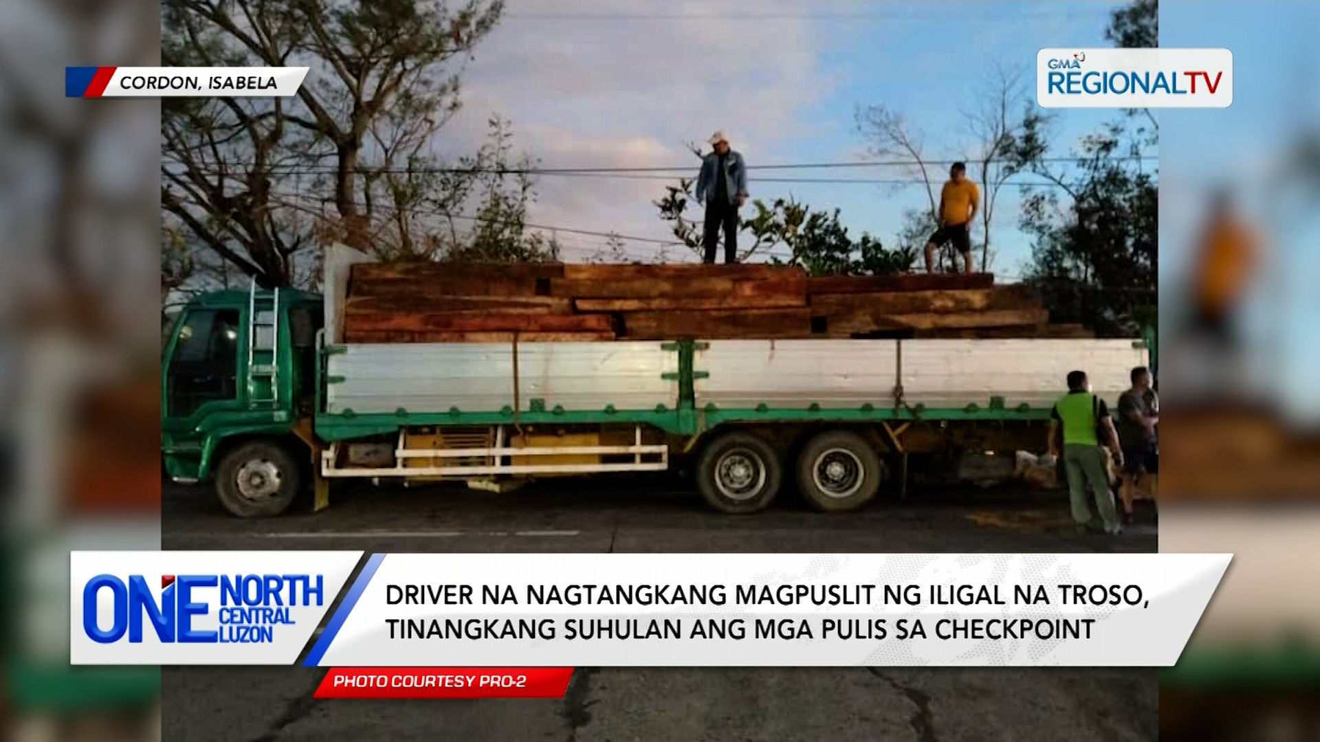 Driver na nagtangkang magpuslit ng iligal na troso, tinangkang manuhol ...