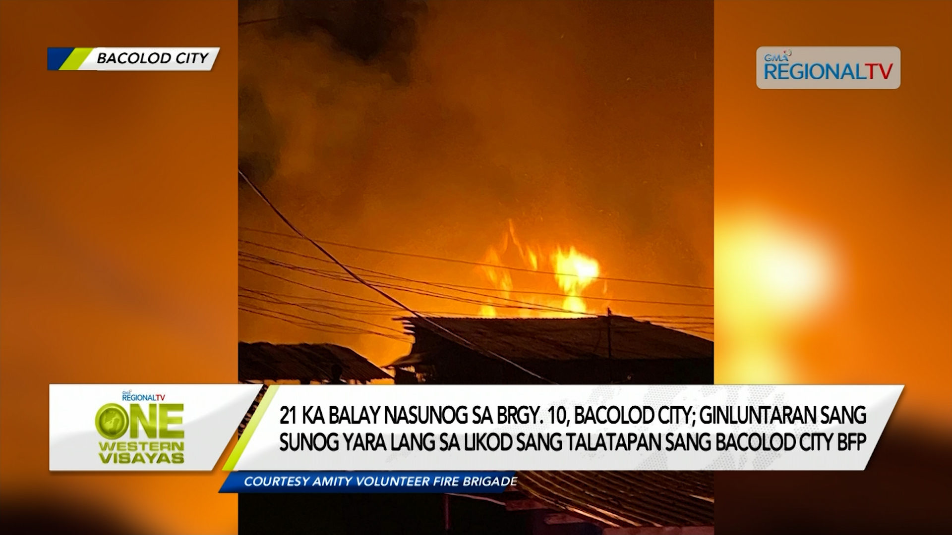 21 ka balay nasunog sa Brgy. 10, Bacolod City