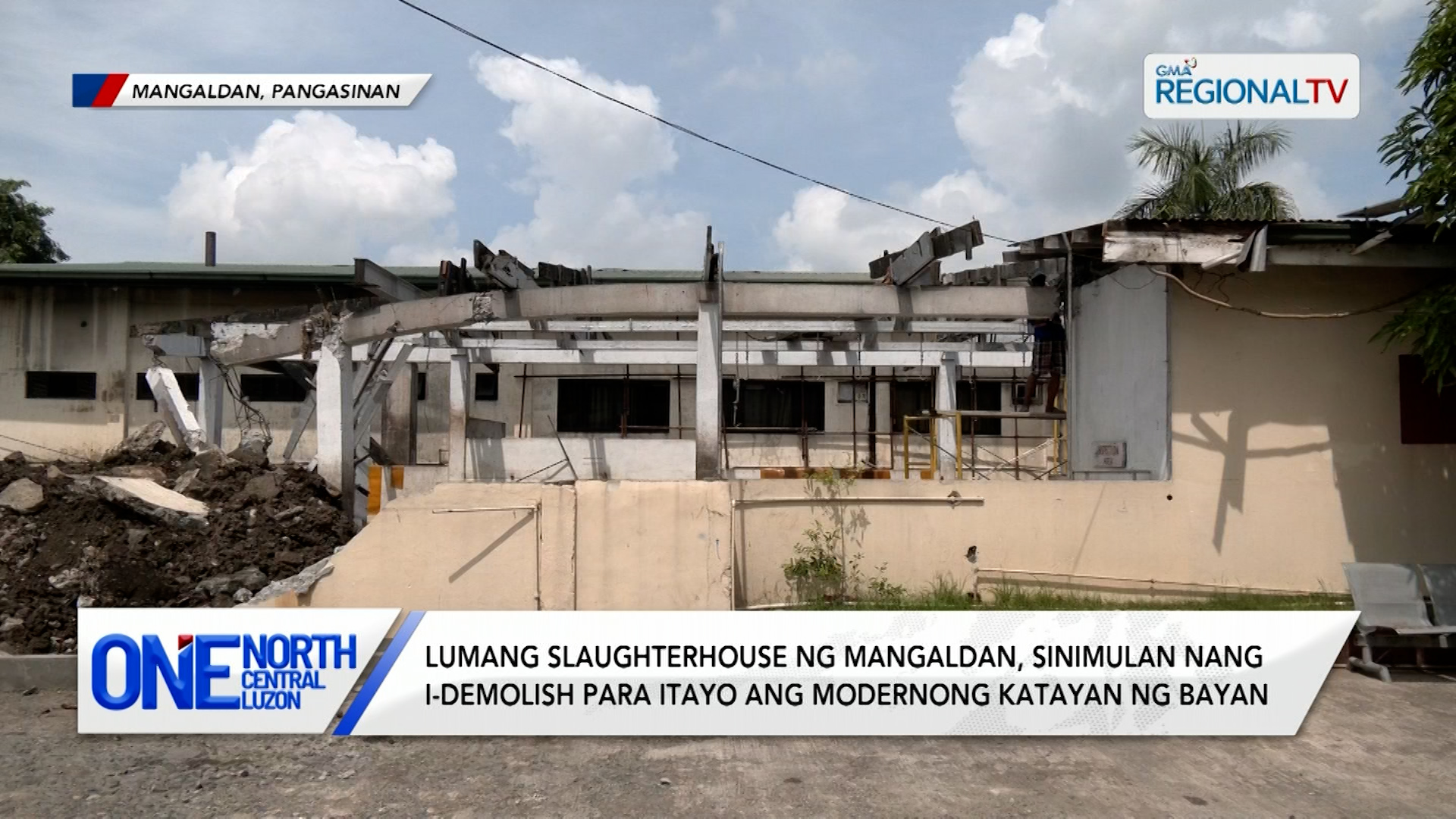 Lumang slaughterhouse ng Mangaldan, sinimulan nang i-demolish