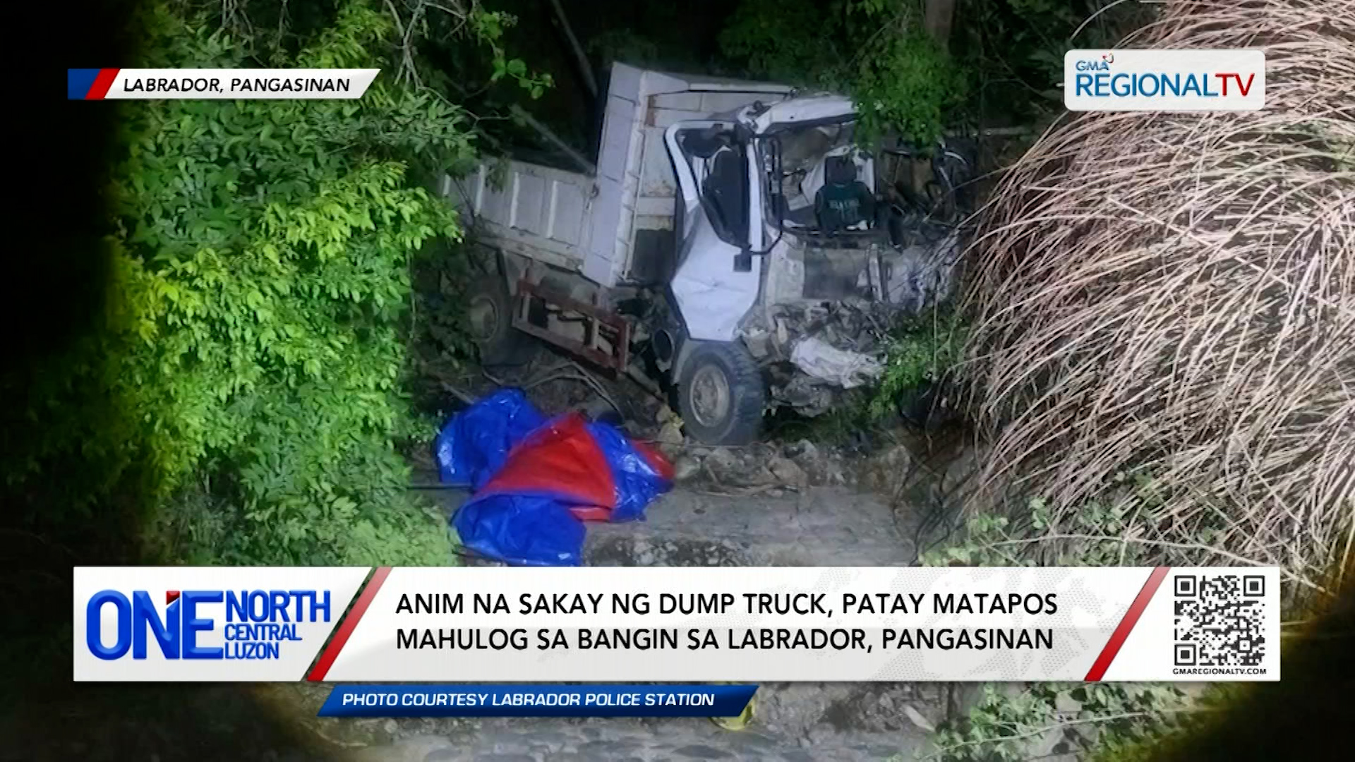 Anim na sakay ng dump truck, patay matapos mahulog sa bangin | One ...