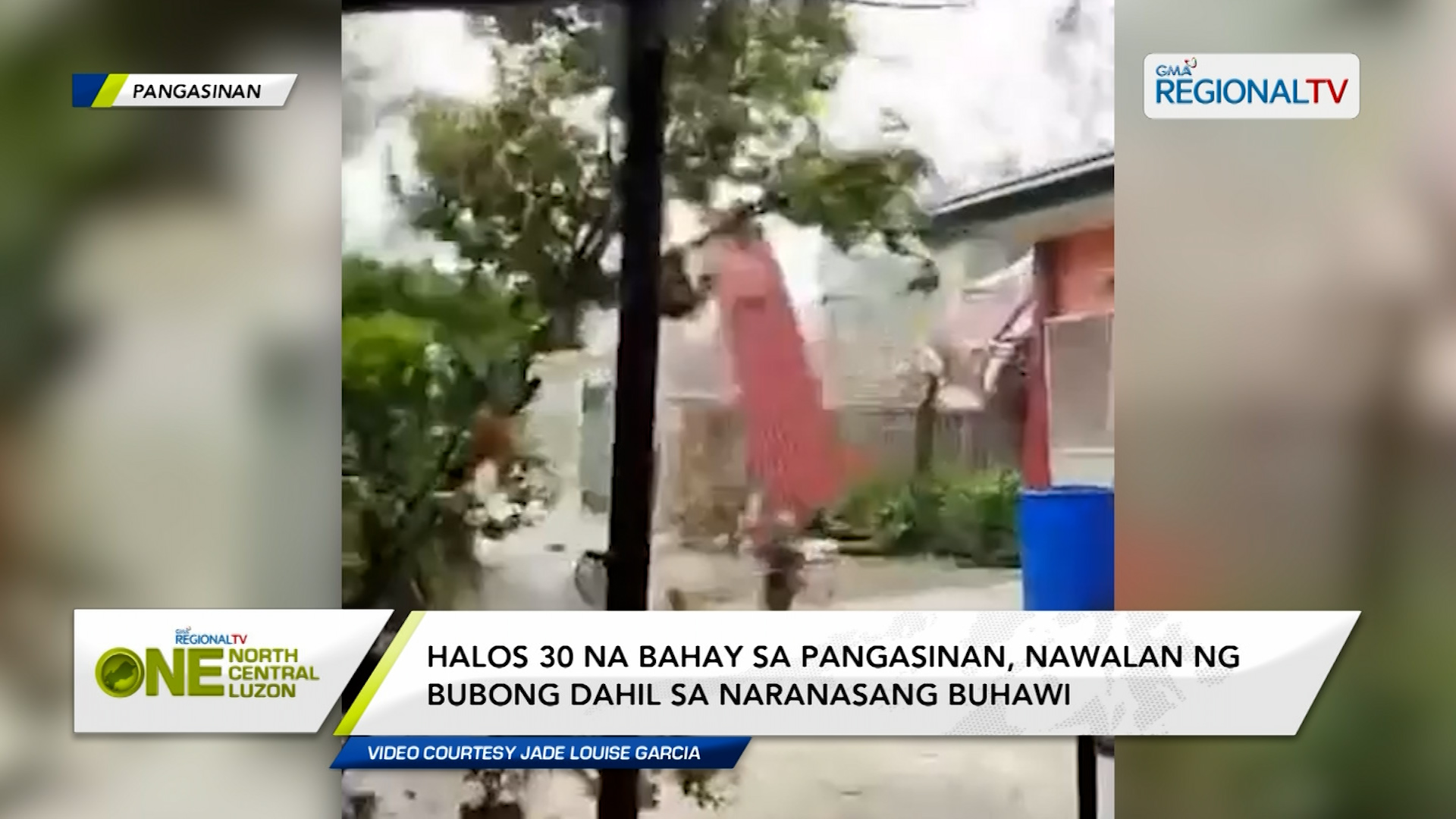 Halos 30 na bahay sa Pangasinan, nawalan ng bubong dahil sa buhawi