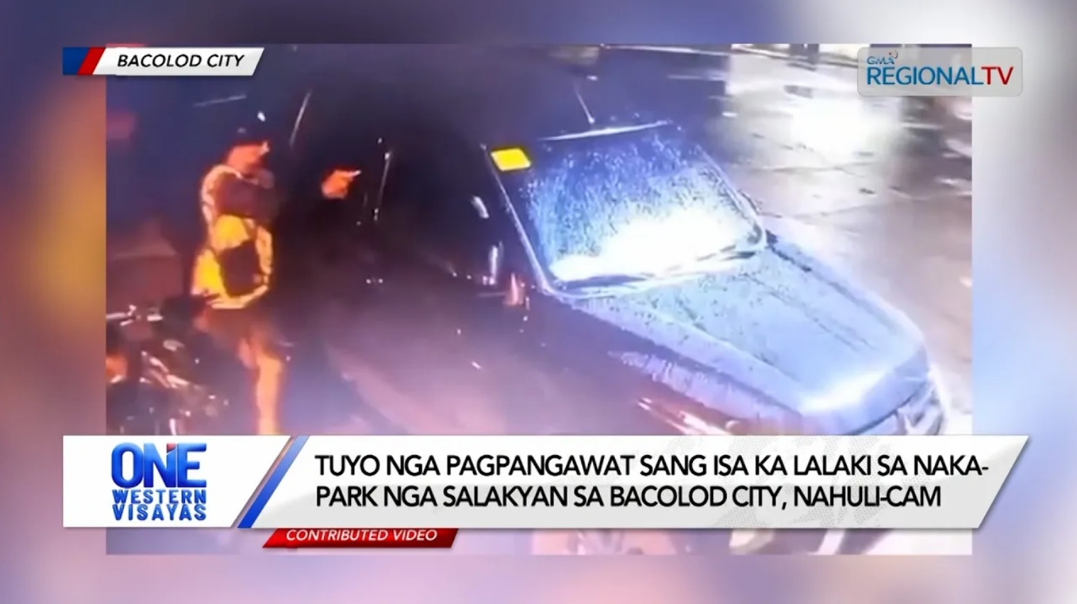 Tuyo nga pagpangawat sang lalaki sa salakyan sa Bacolod City, nahuli-cam