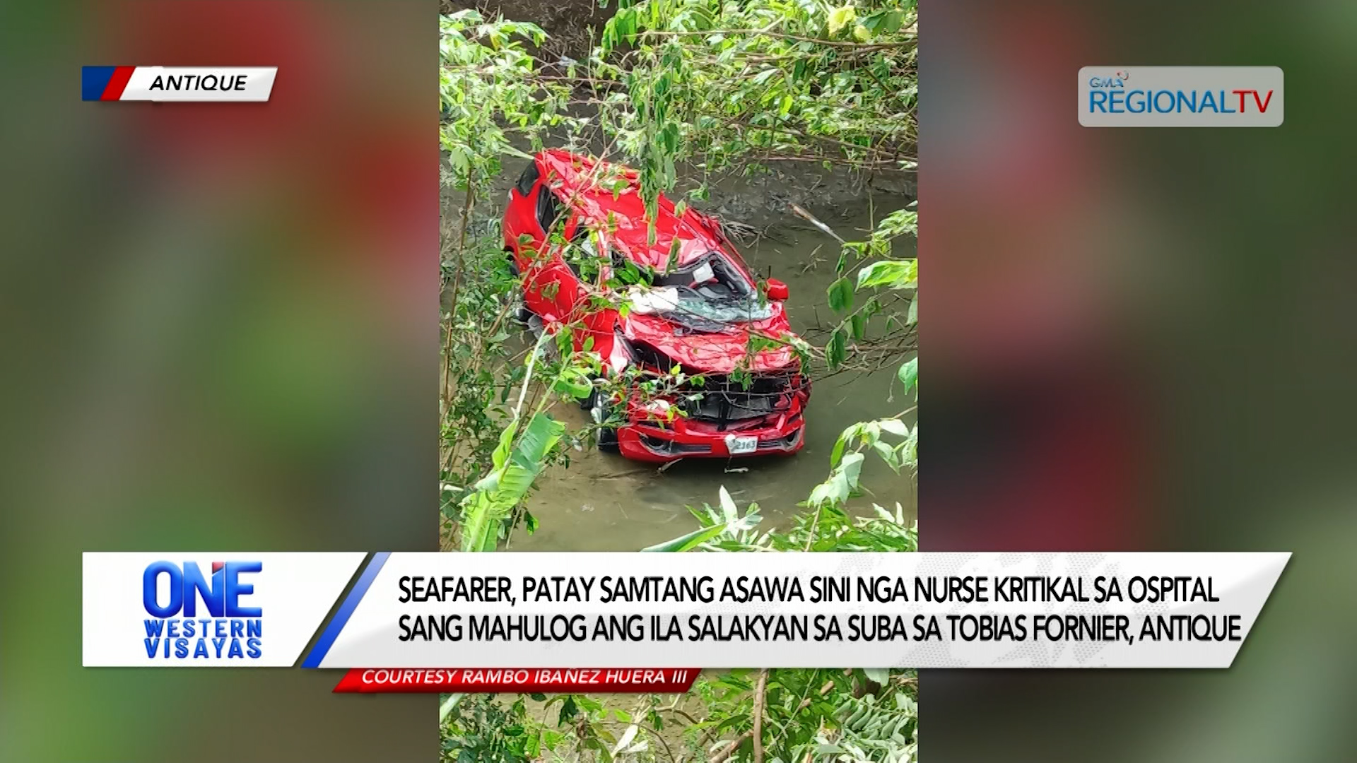Seafarer patay samtang asawa pilason sang mahulog ang ila salakyan sa suba Seafarer patay samtang asawa pilason sang mahulog ang ila salakyan sa suba