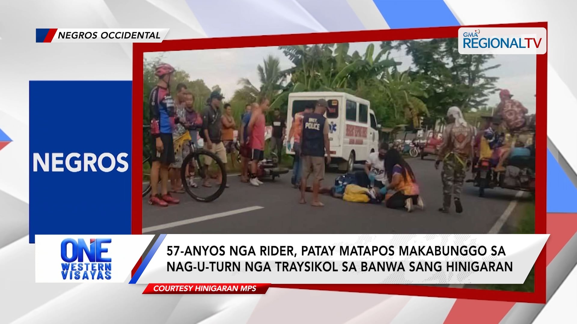 57-anyos nga rider, patay matapos makabunggo sa nag-u-turn nga traysikol