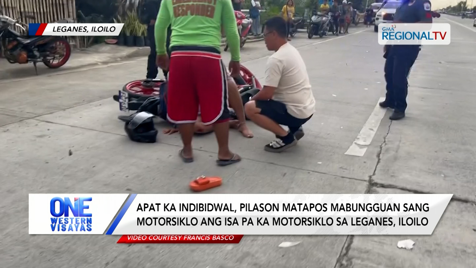 Apat, pilason matapos mabungguan sang motorsiklo ang isa pa ka motorsiklo