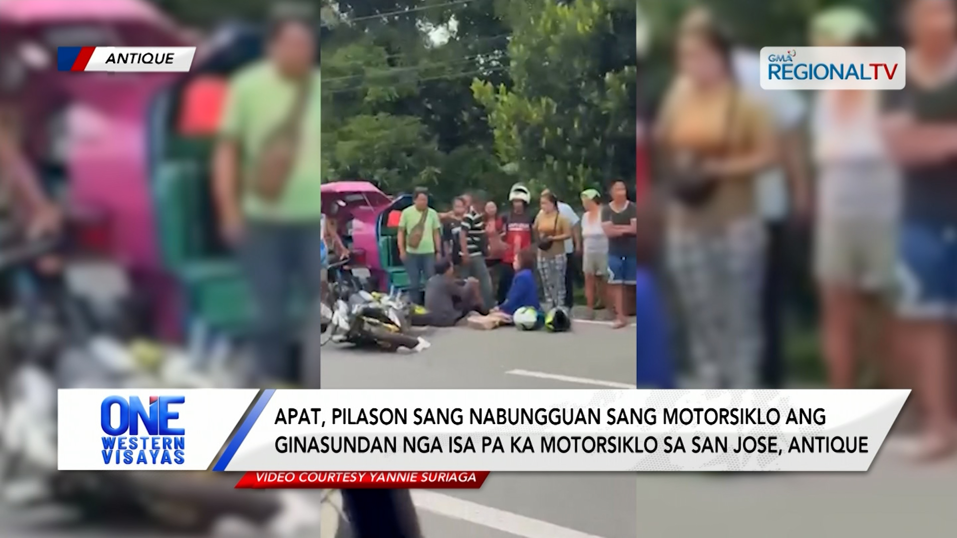 4 pilason sang nabungguan sang motorsiklo ang isa pa ka motorsiklo sa San Jose