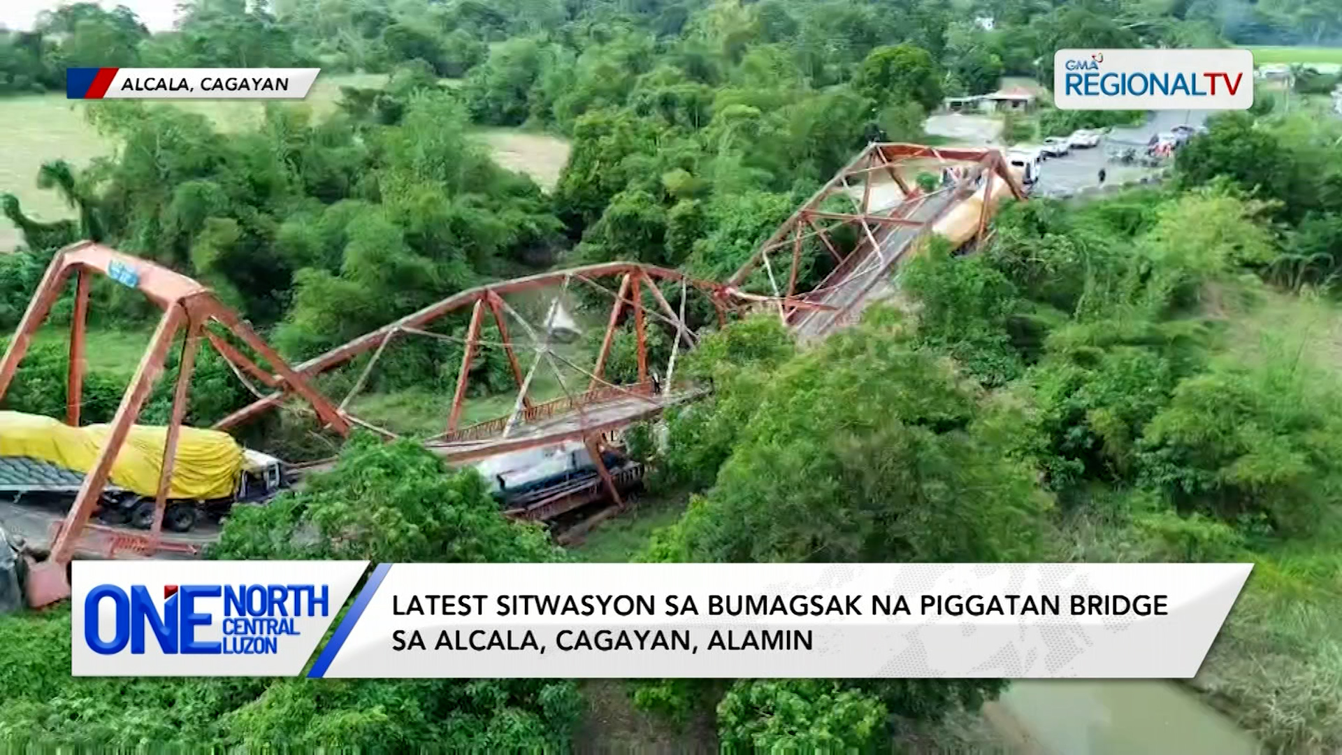 Latest sitwasyon sa bumagsak na Piggatan Bridge sa Alcala, Cagayan ...