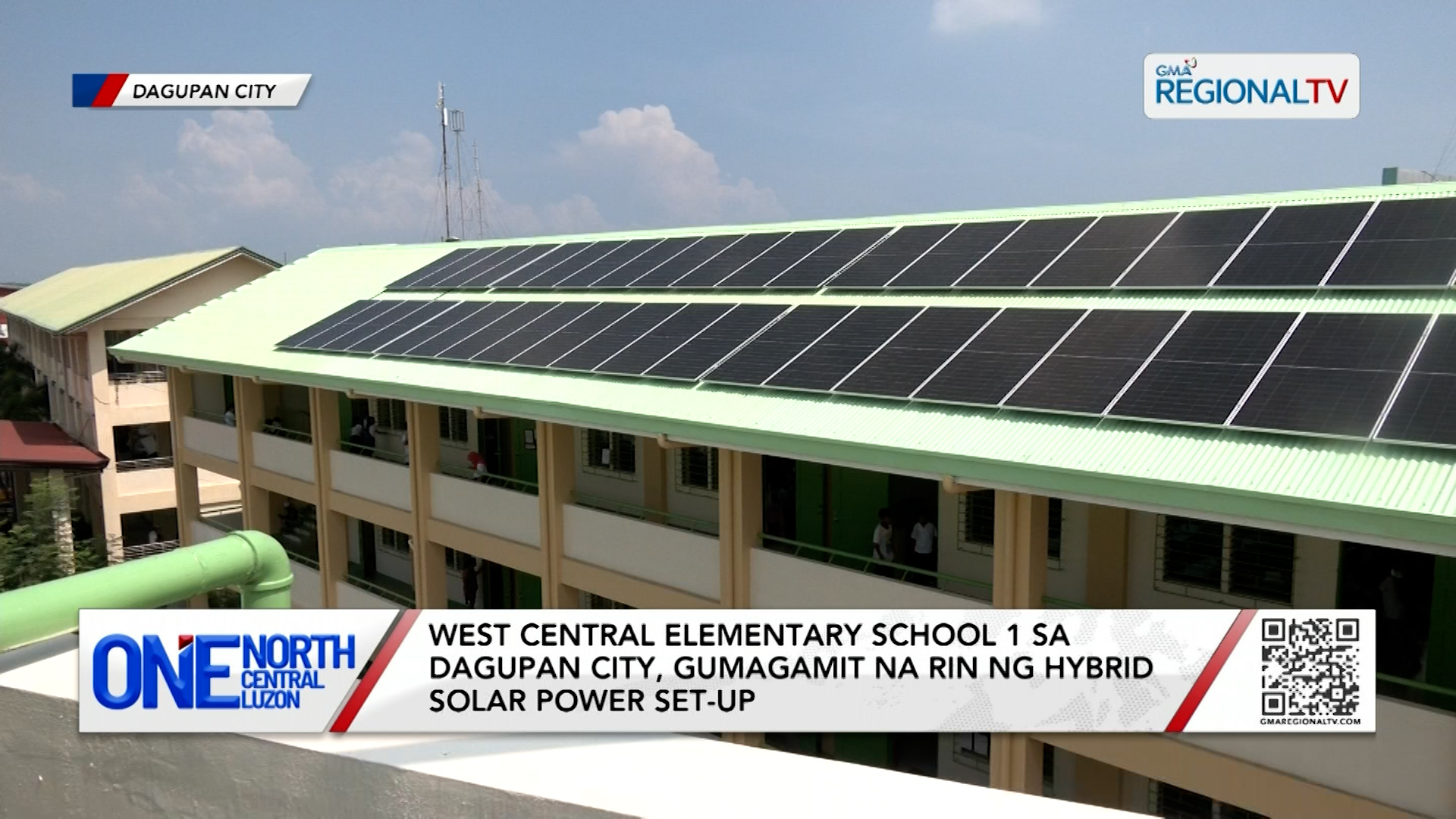West Central Elementary School 1, gumagamit ng hybrid solar power set ...