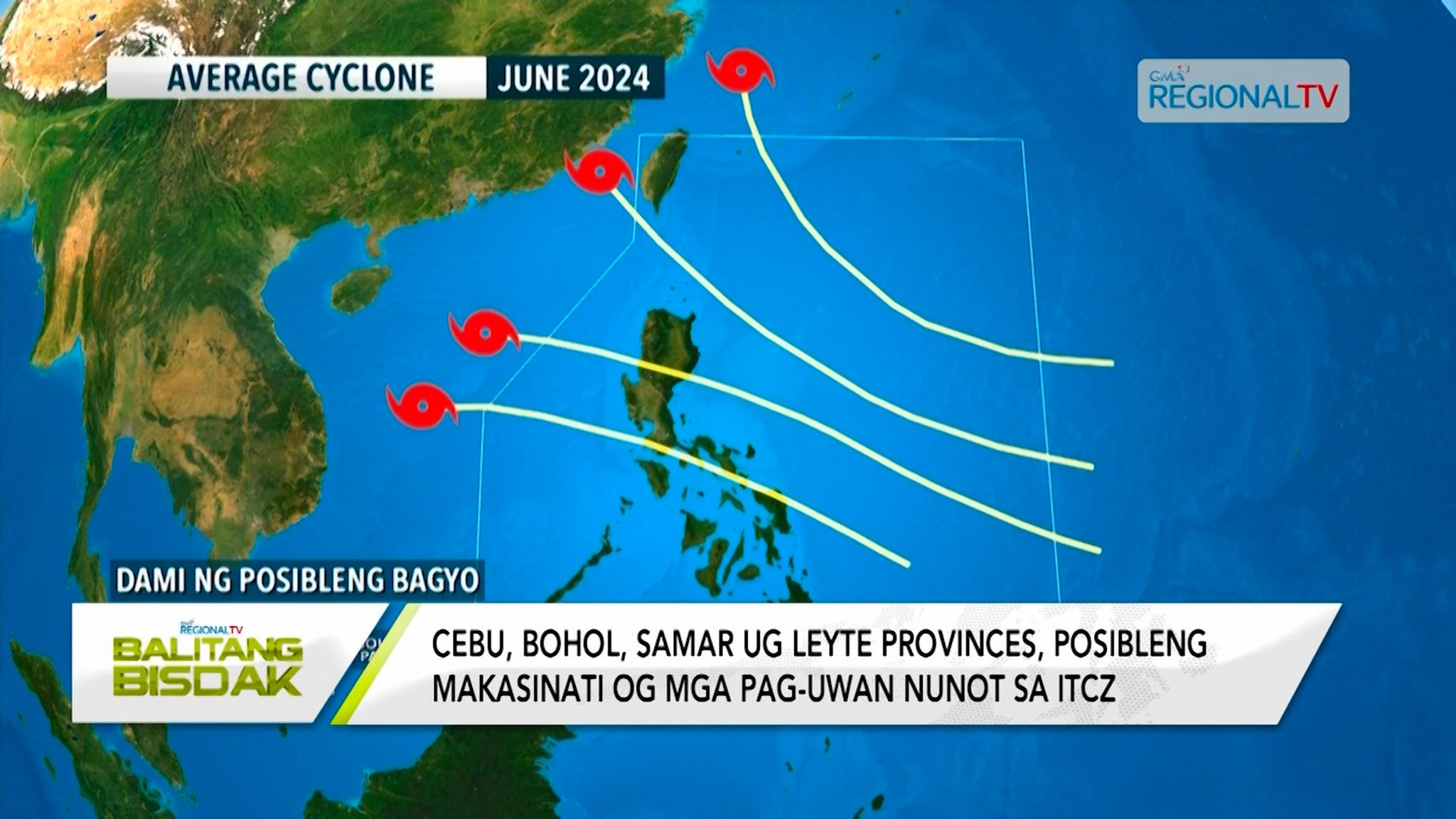 ITCZ, magpauwan sa pipila ka bahin sa Visayas