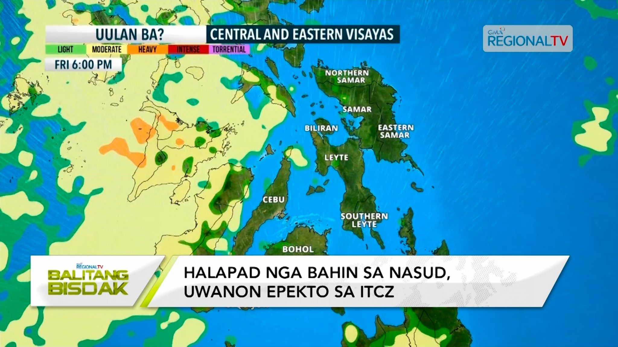ITCZ ug Easterlies, magpauwan sa pipila ka lugar sa nasud ITCZ ug Easterlies, magpauwan sa pipila ka lugar sa nasud