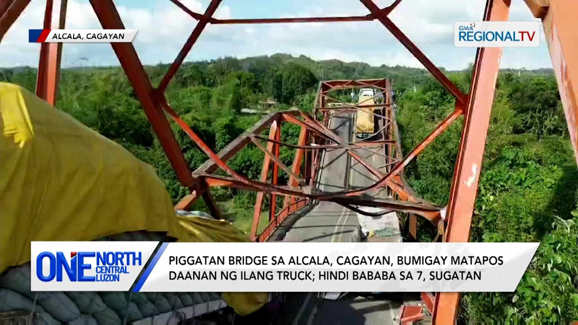 Piggatan Bridge sa Alcala, Cagayan, bumigay matapos daanan ng ilang ...