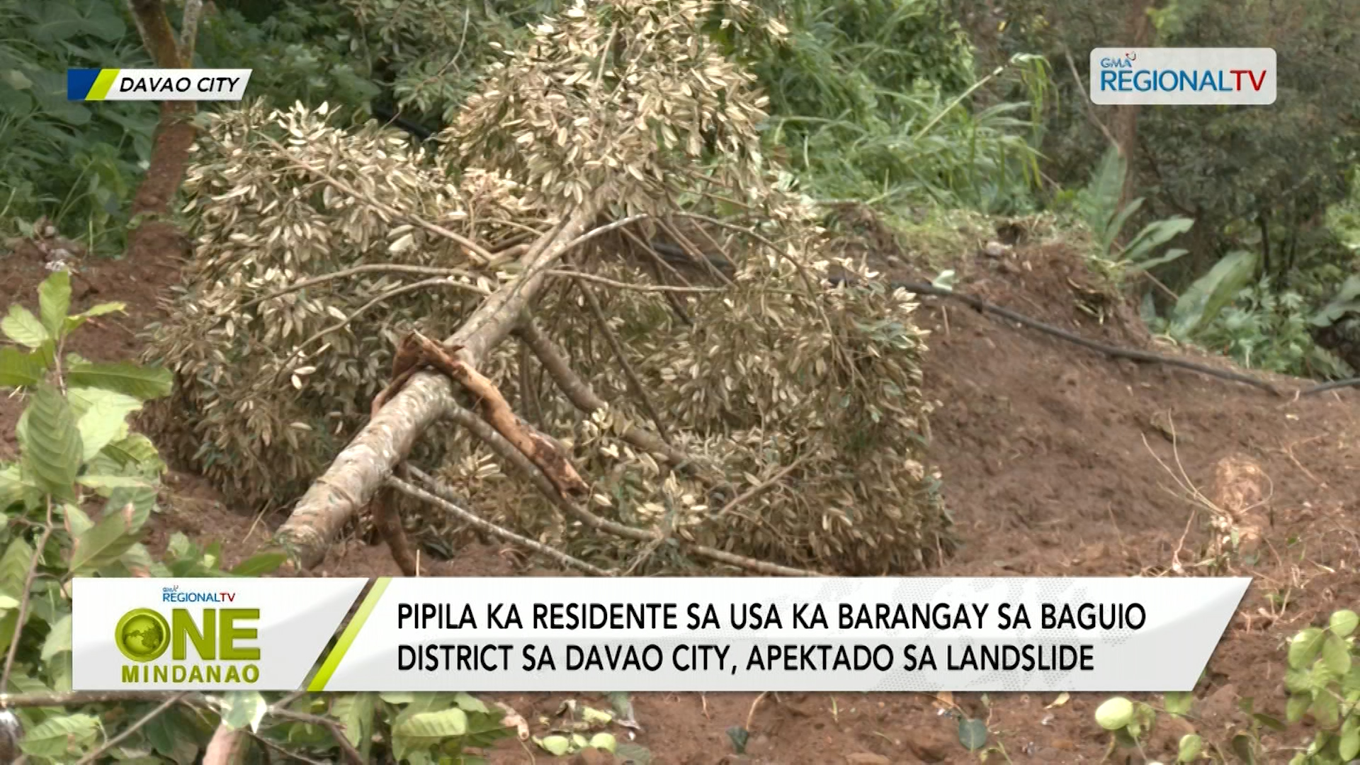 Pipila ka residente sa Baguio District sa Davao City, apektado sa landslide