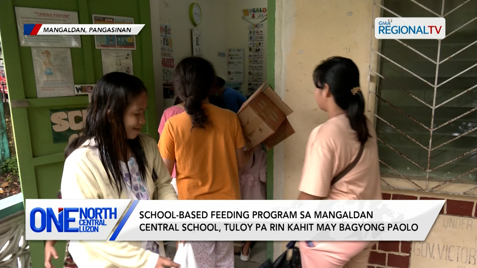 School-based feeding program sa ilang paaralan, tinuloy kahit may bagyo | One North Central Luzon