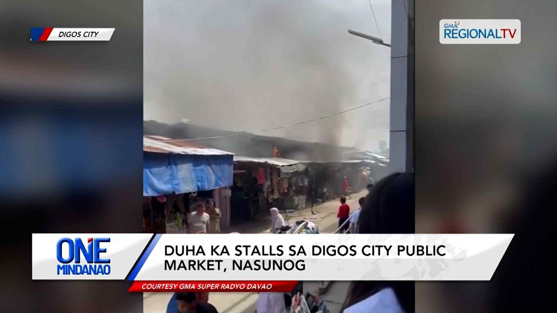 Duha ka stalls sa Digos City Public Market, nasunog | One Mindanao