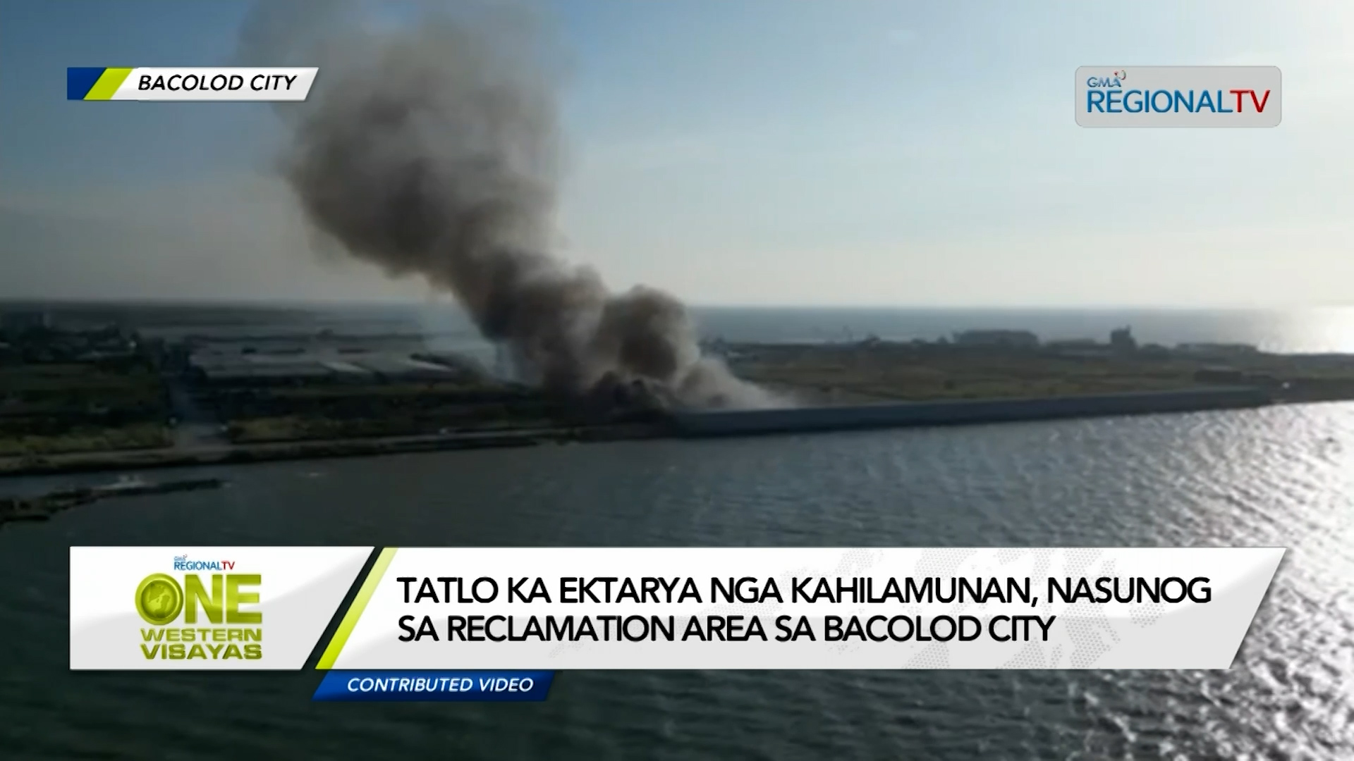 Tatlo ka ektarya nga kahilamunan, nasunog sa reclamation area sa Bacolod City