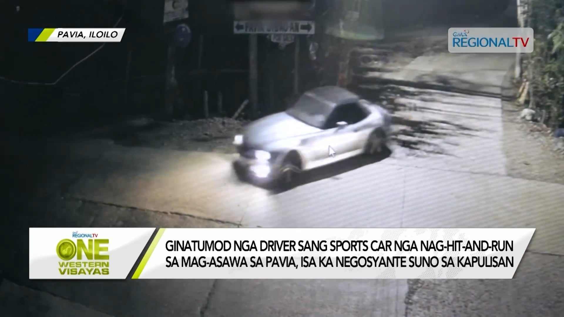 Driver sang sports car nga nag-hit-and-run sa mag-asawa sa Pavia, negosyante?