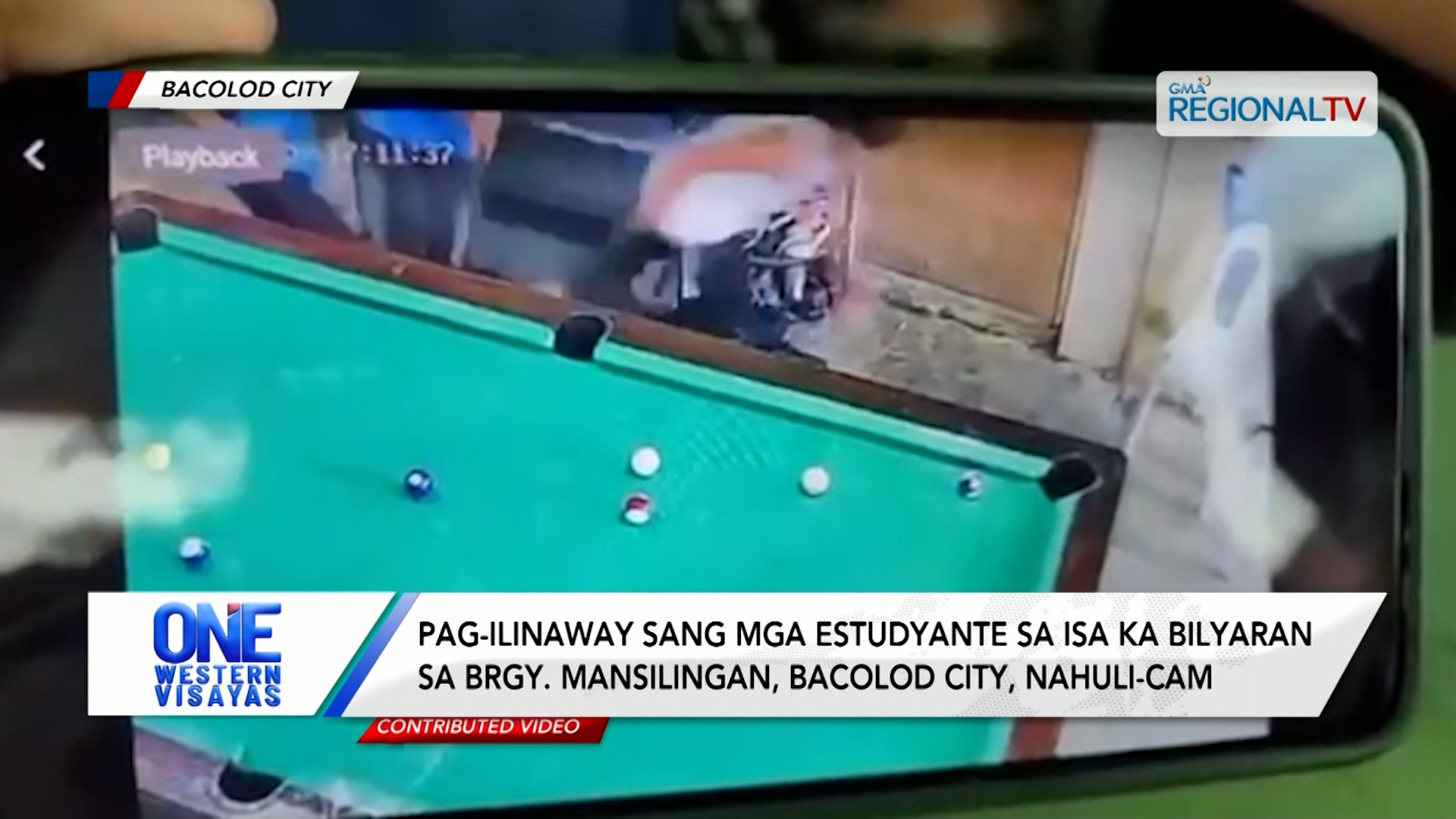 Pag-ilinaway sang mga estudyante sa bilyaran sa Bacolod City, nahuli-cam | One Western Visayas