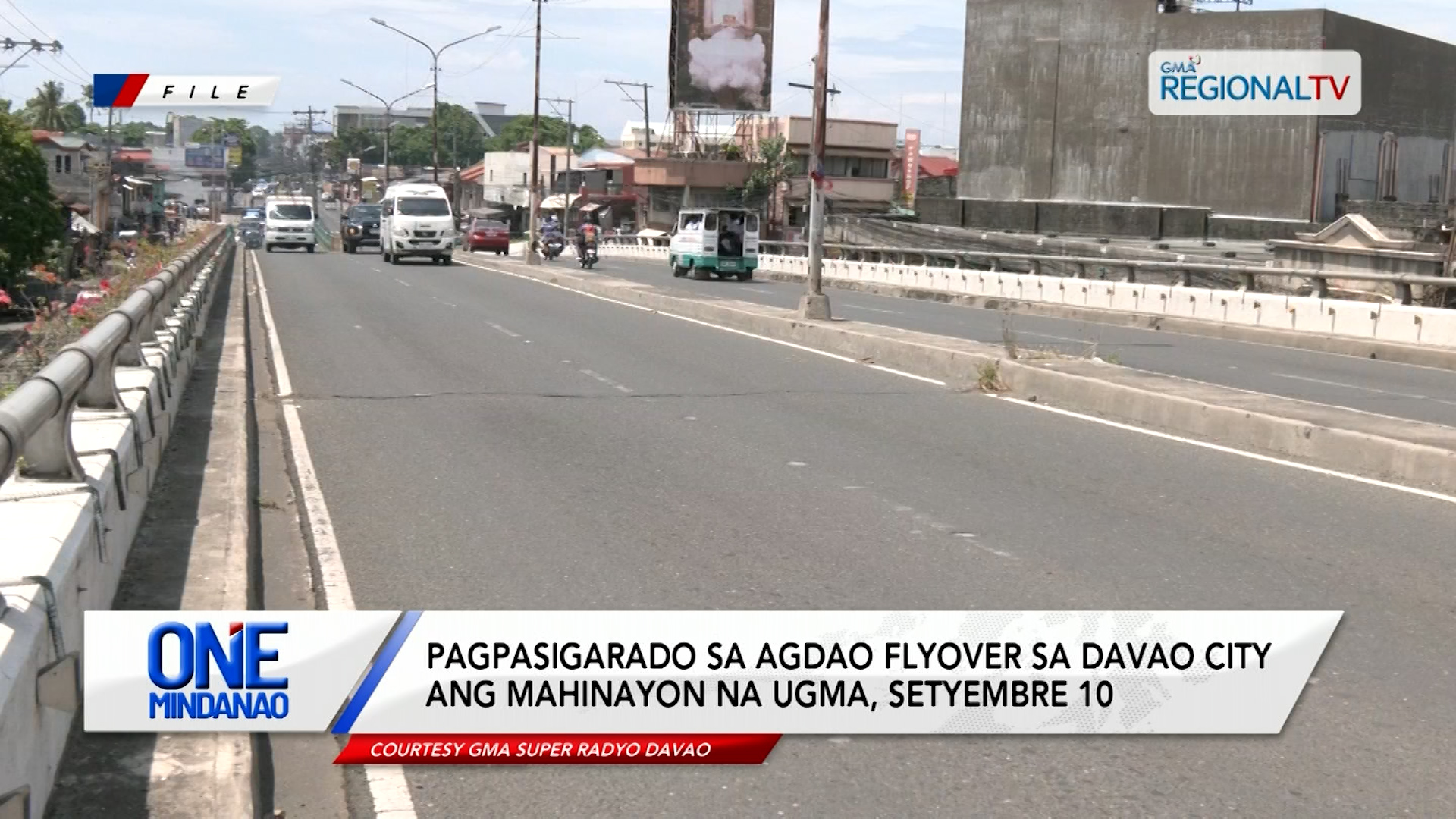 Pagpasigarado sa Agdao flyover sa Davao City ang mahinayon na ugma ...