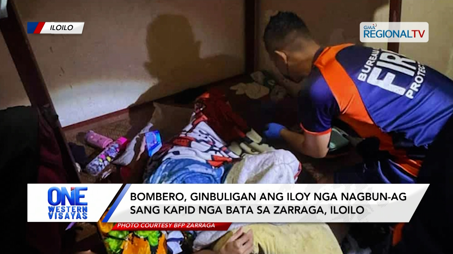 Bombero nagbulig sa iloy nga nagbun-ag sang kapid nga bata sa Zarraga ...