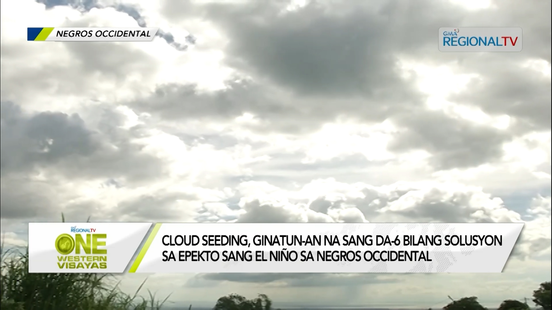 Cloud seeding, ginatun-an na sang DA-6 nga ipatigayon sa Negros Occidental