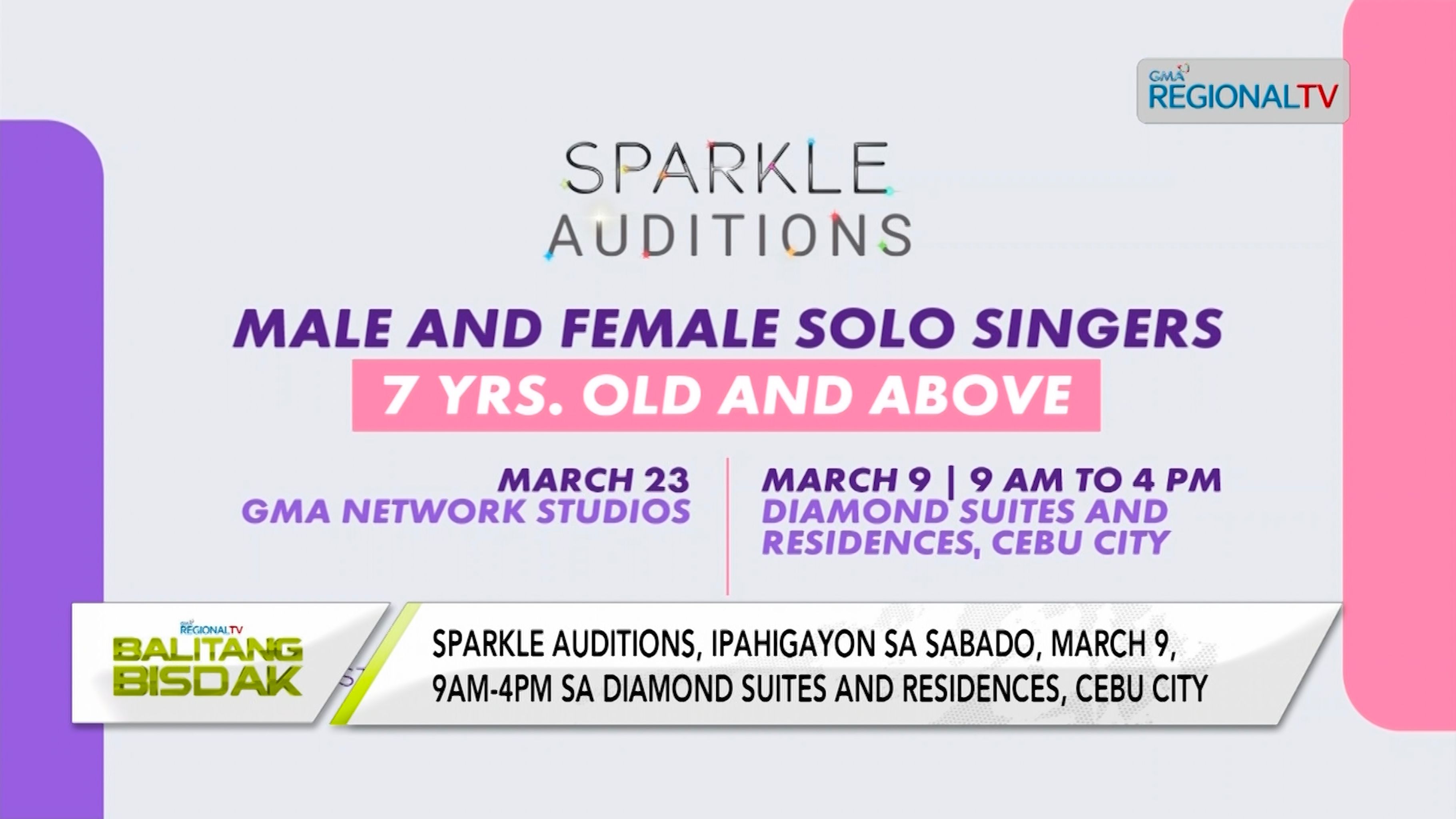 Sparkle Audition, karong Marso 9 na sa Cebu City