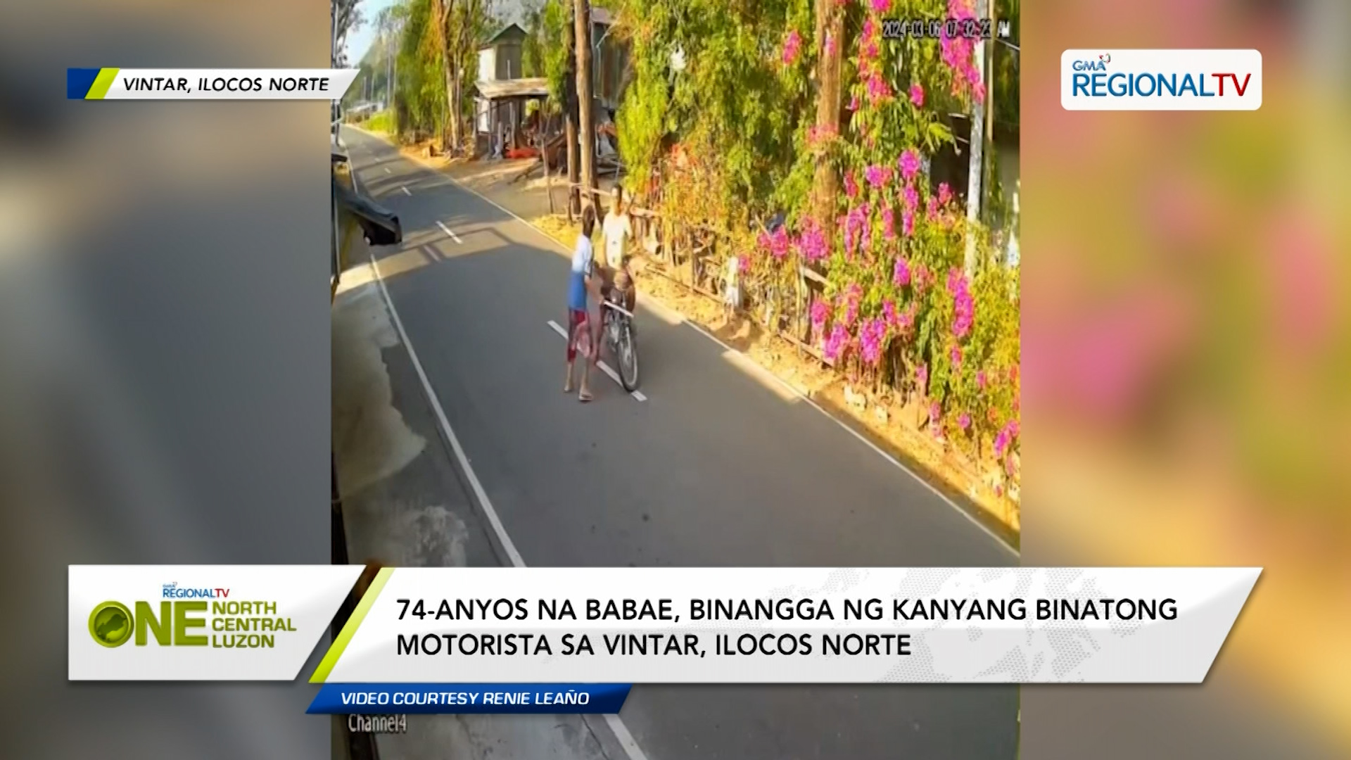74-anyos na babae, binangga ng kanyang binatong motorista