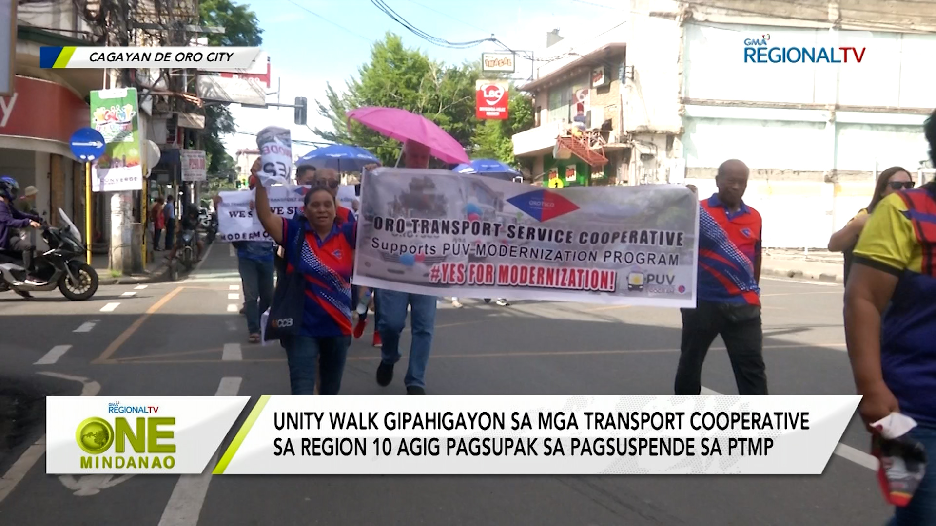 Unity Walk gipahigayon sa mga transport cooperative sa Region 10