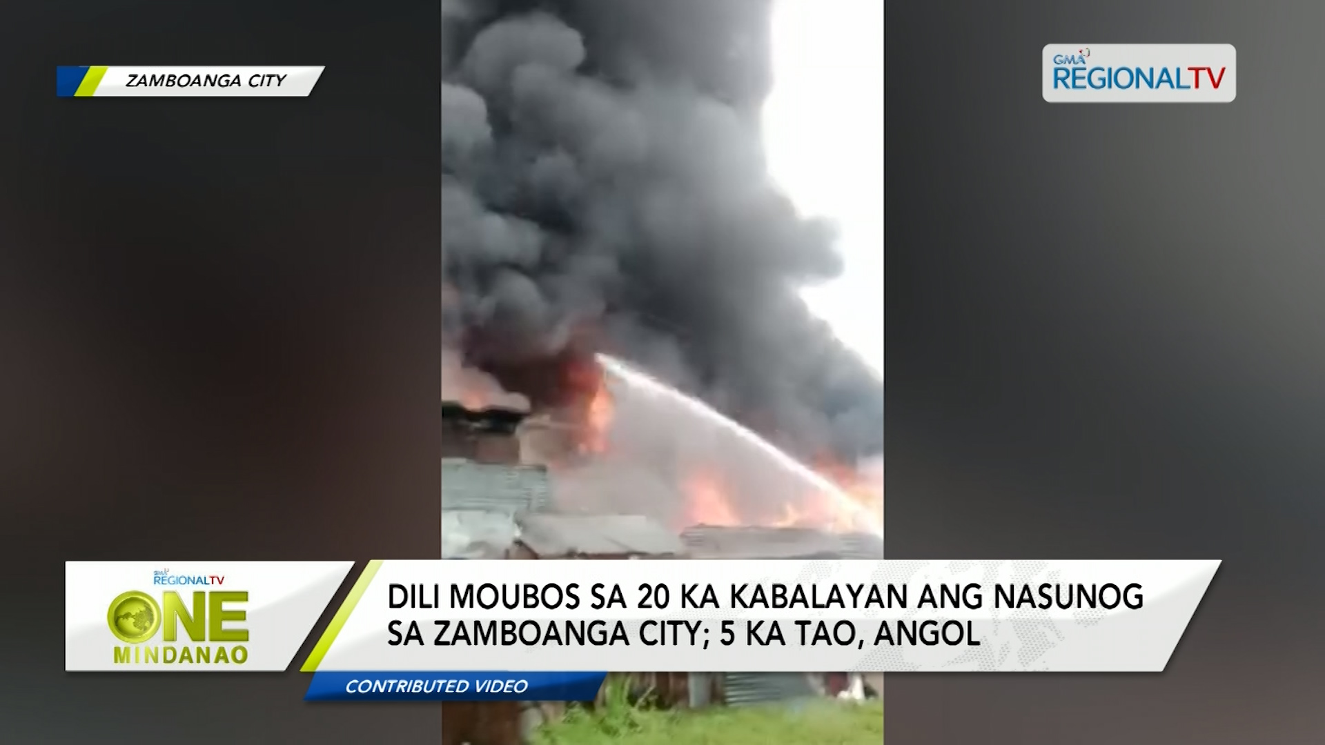 Dili moubos sa 20 ka kabalayan ang nasunog sa Zamboanga City