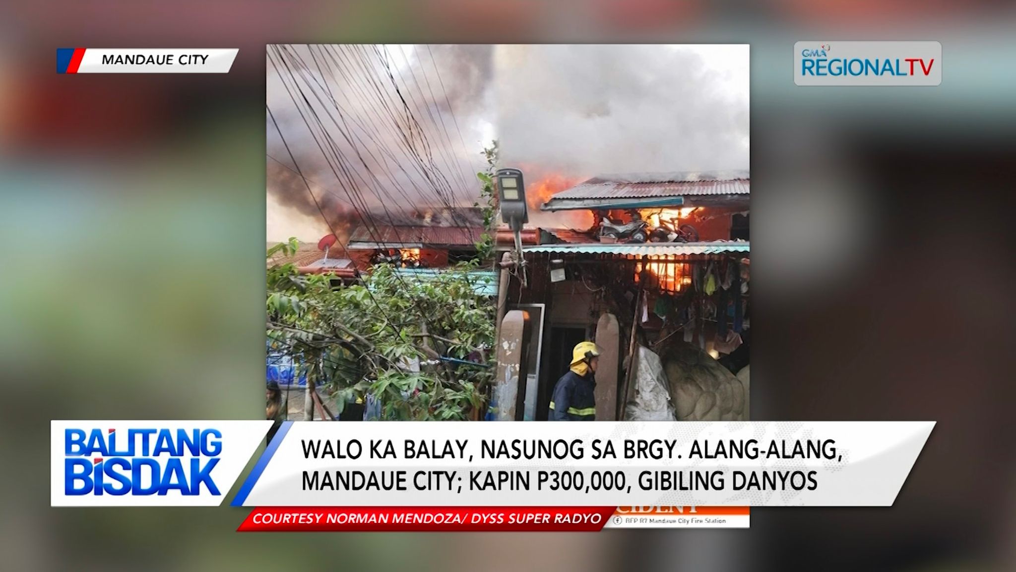 8 ka balay, nasunog sa Brgy. Alang-Alang, Mandaue City