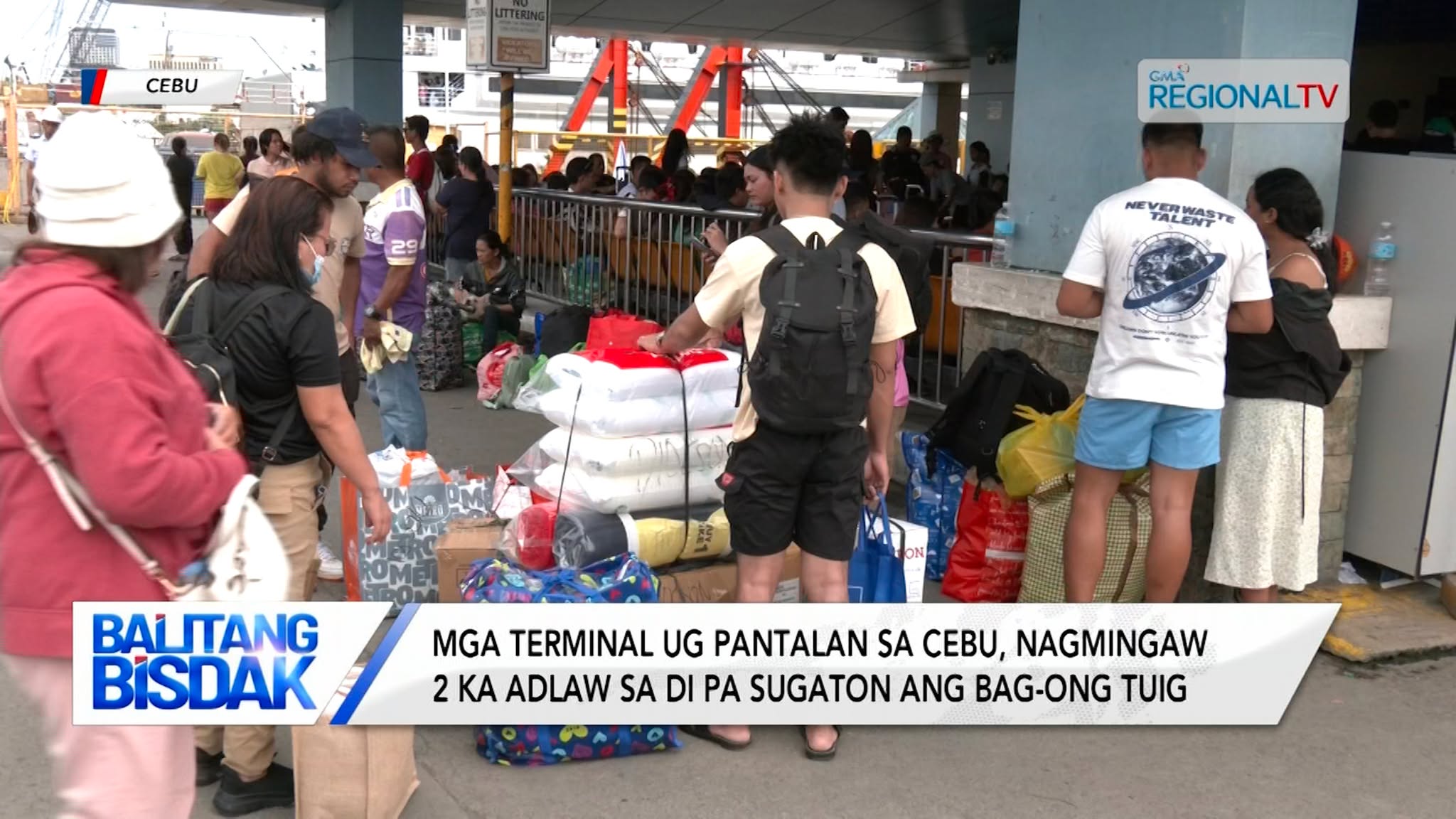 Mga terminal ug pantalan sa Cebu, nagmingaw 2 ka adlaw sa di pa ang bag ...