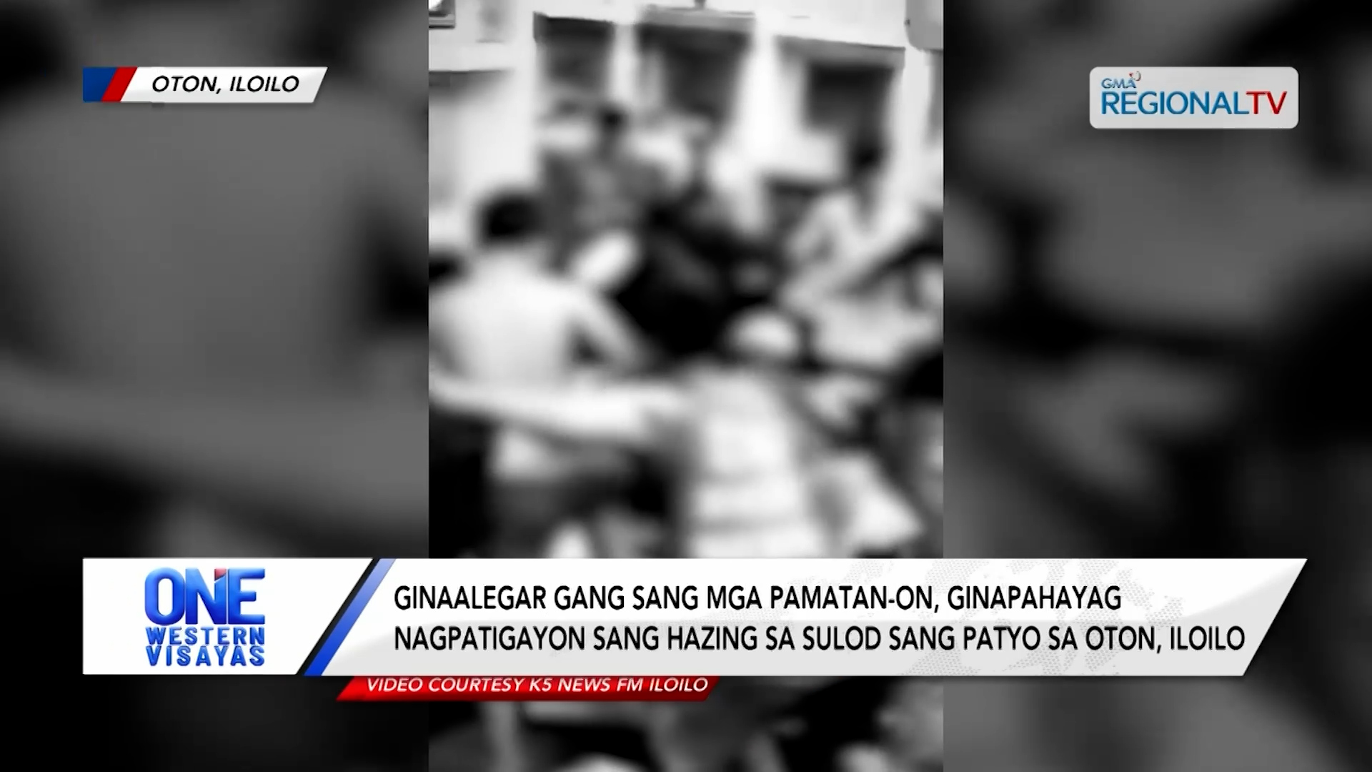Ginaalegar gang sang kabataan ginapahayag nagpatigayon sang hazing sa patyo