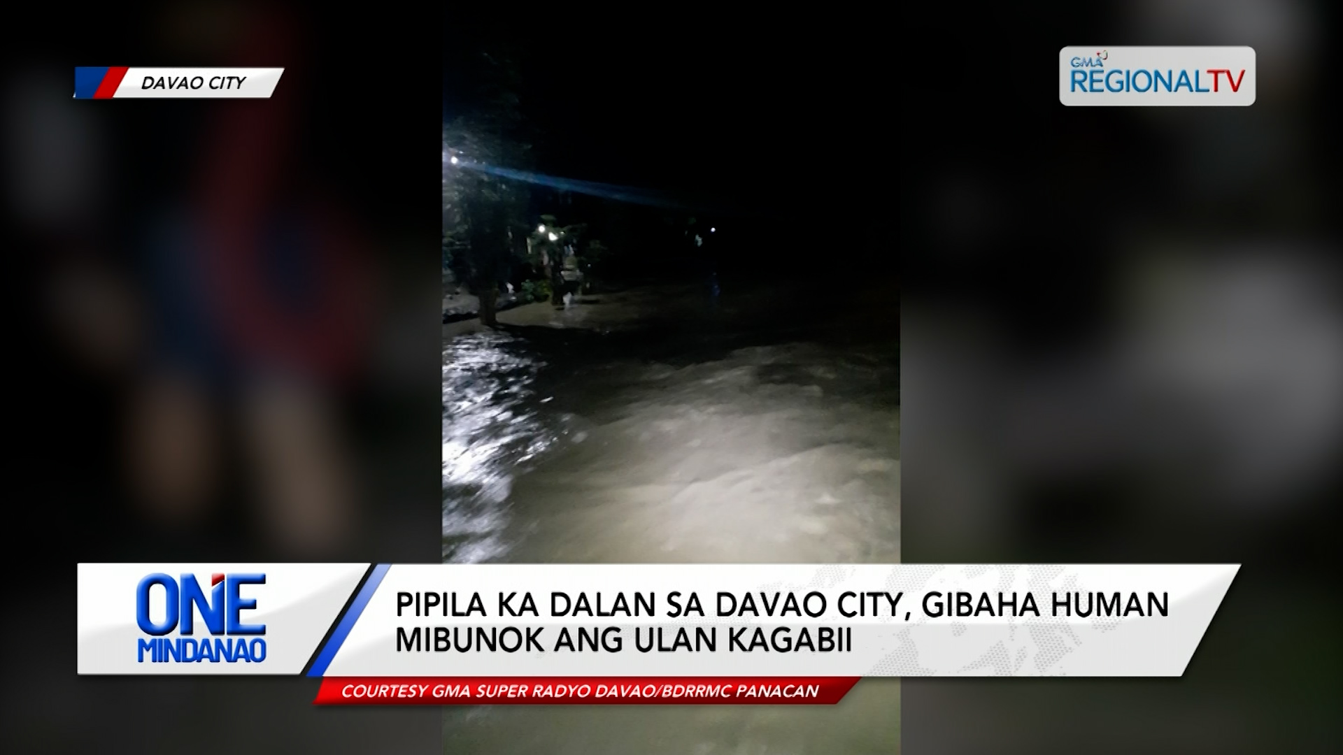 Pipila ka dalan sa Davao City, gibaha human mibunok ang ulan kagabii