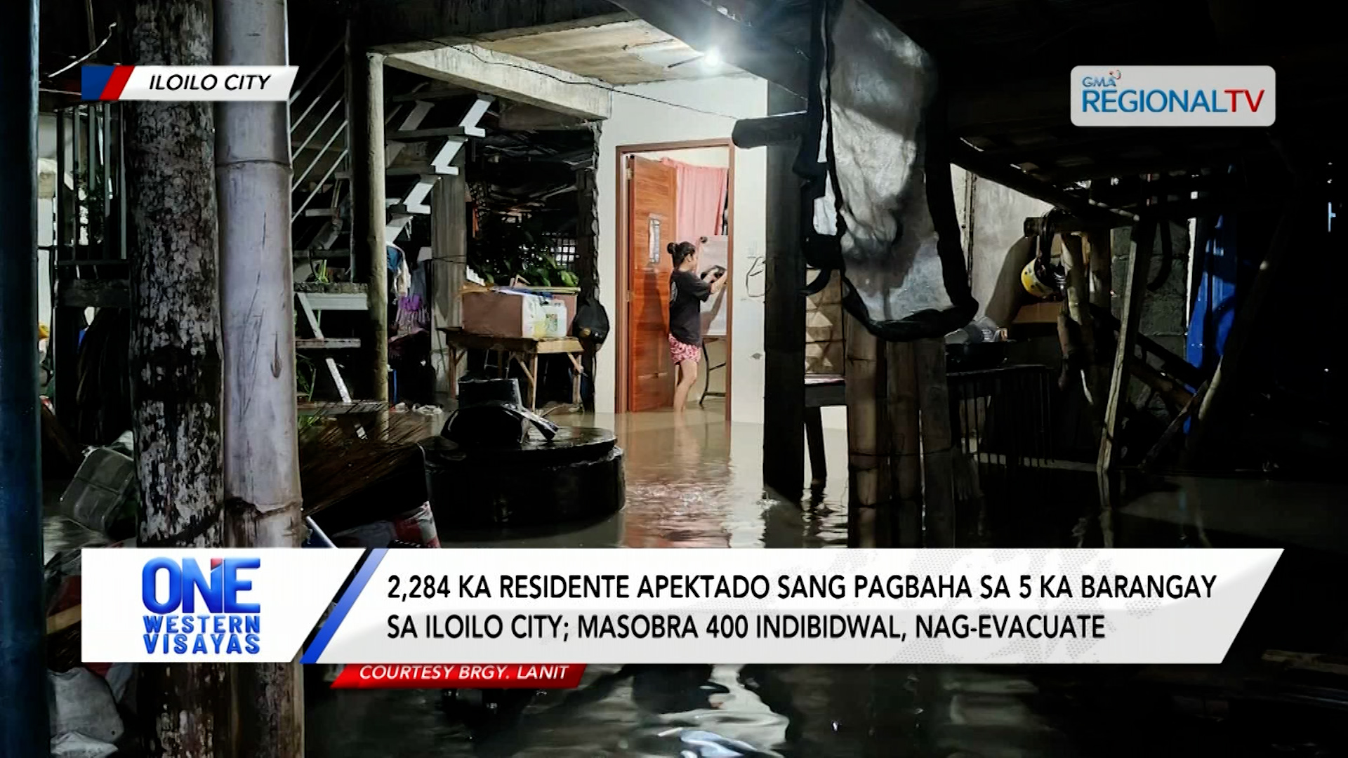 2,284 ka residente apektado sang pagbaha sa 5 ka barangay sa Iloilo City
